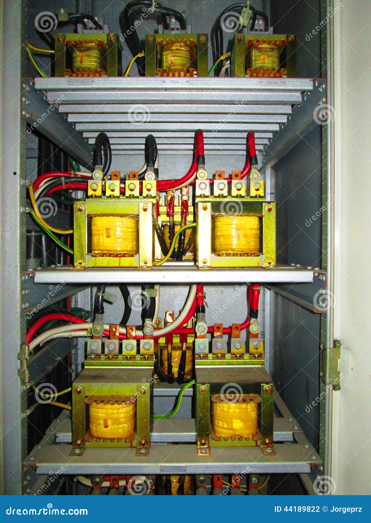 Power Transformers in Electrical Panel Stock Photo - Image of ...