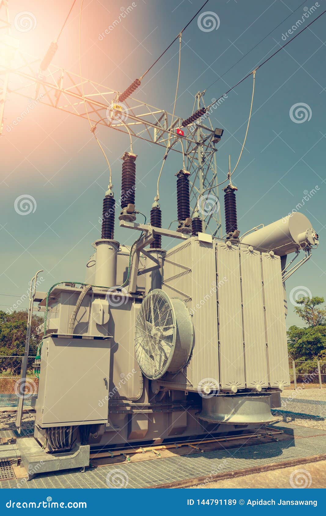 Power Transformers are Installed at Power Stations. Serves To Convert ...