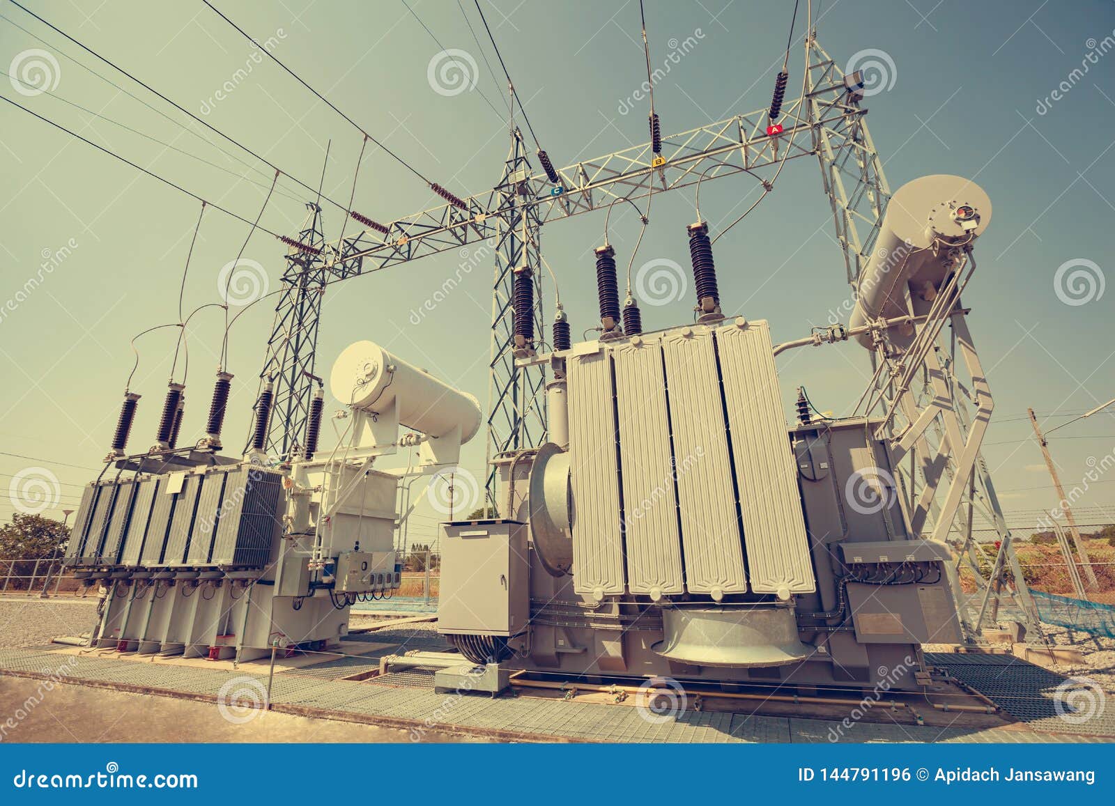 Power Transformers are Installed at Power Stations. Serves To Convert ...