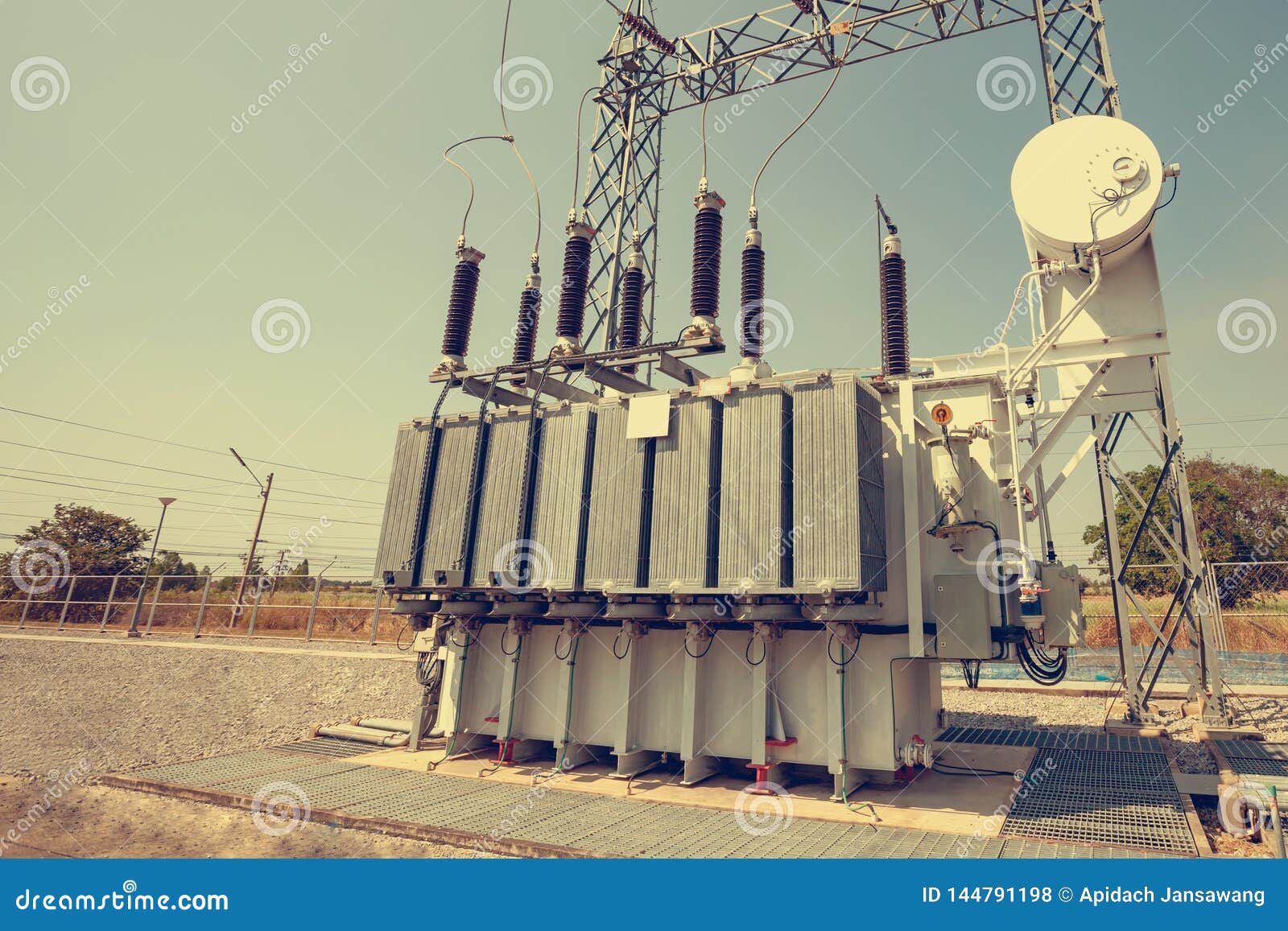 Power Transformers are Installed at Power Stations. Serves To Convert ...