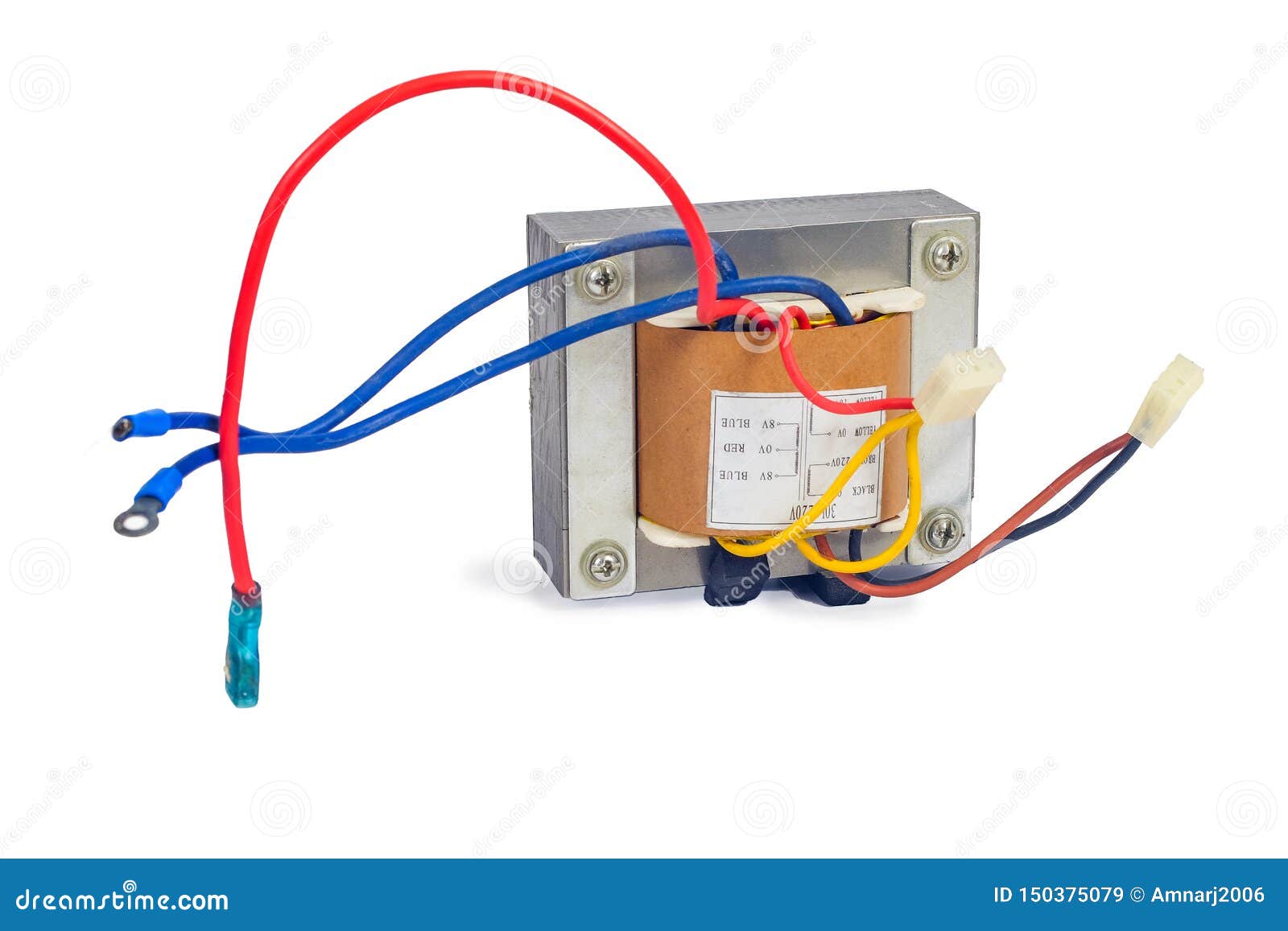 Power Transformers for Supplying Electronic on White Background Stock ...