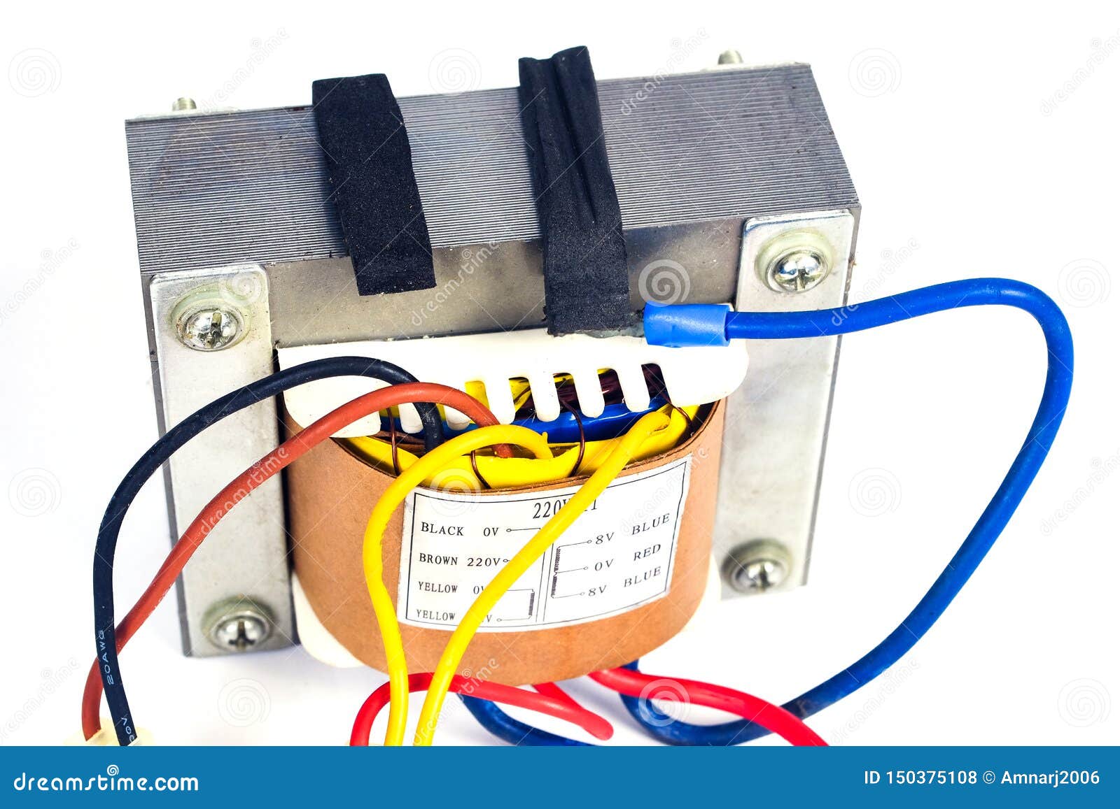 Power Transformers for Supplying Electronic on White Background Stock ...