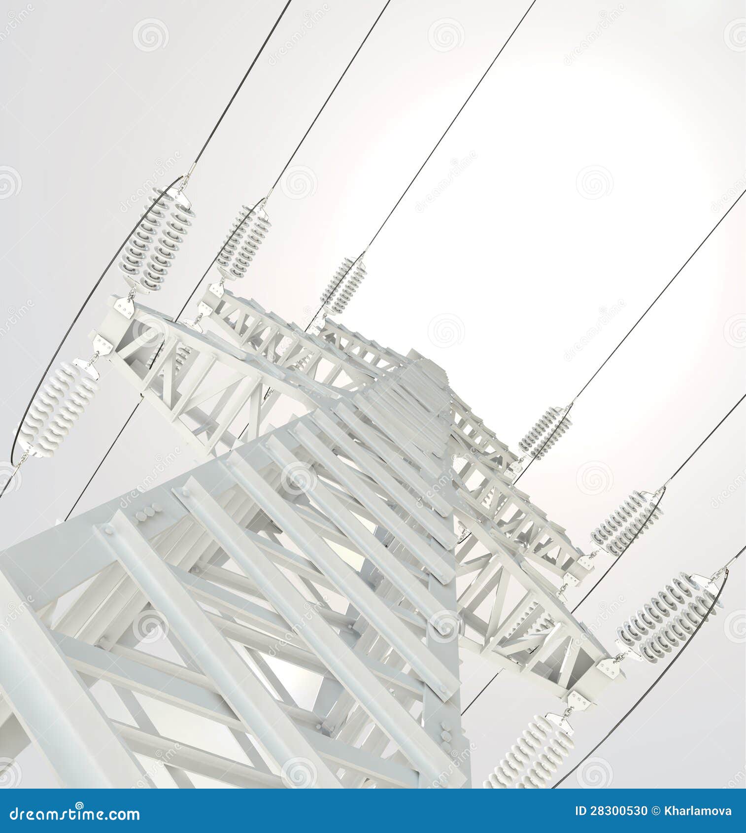 Power Transmission Line stock illustration. Illustration of energy ...