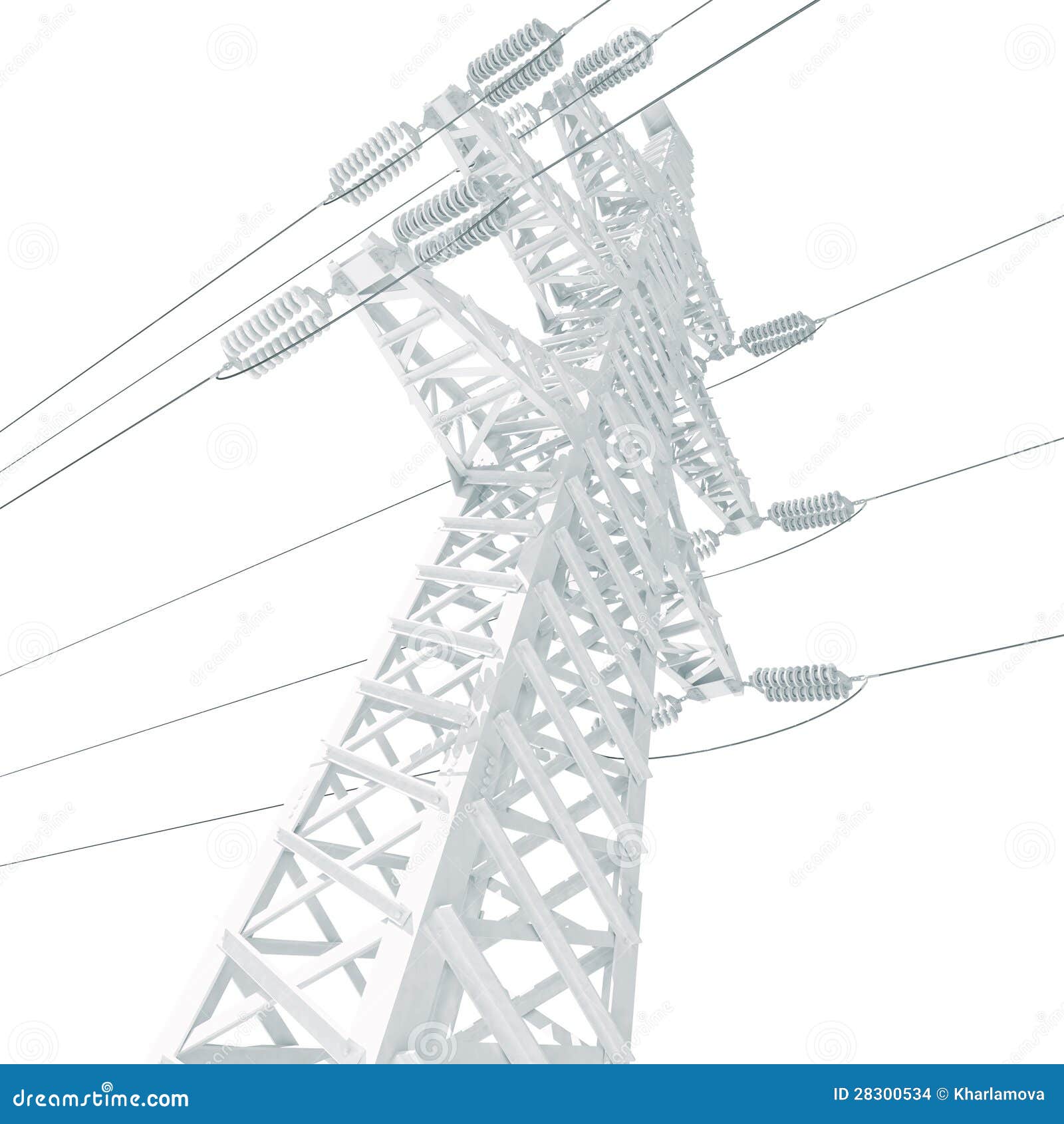 Power Transmission Line stock illustration. Illustration of megawatts ...