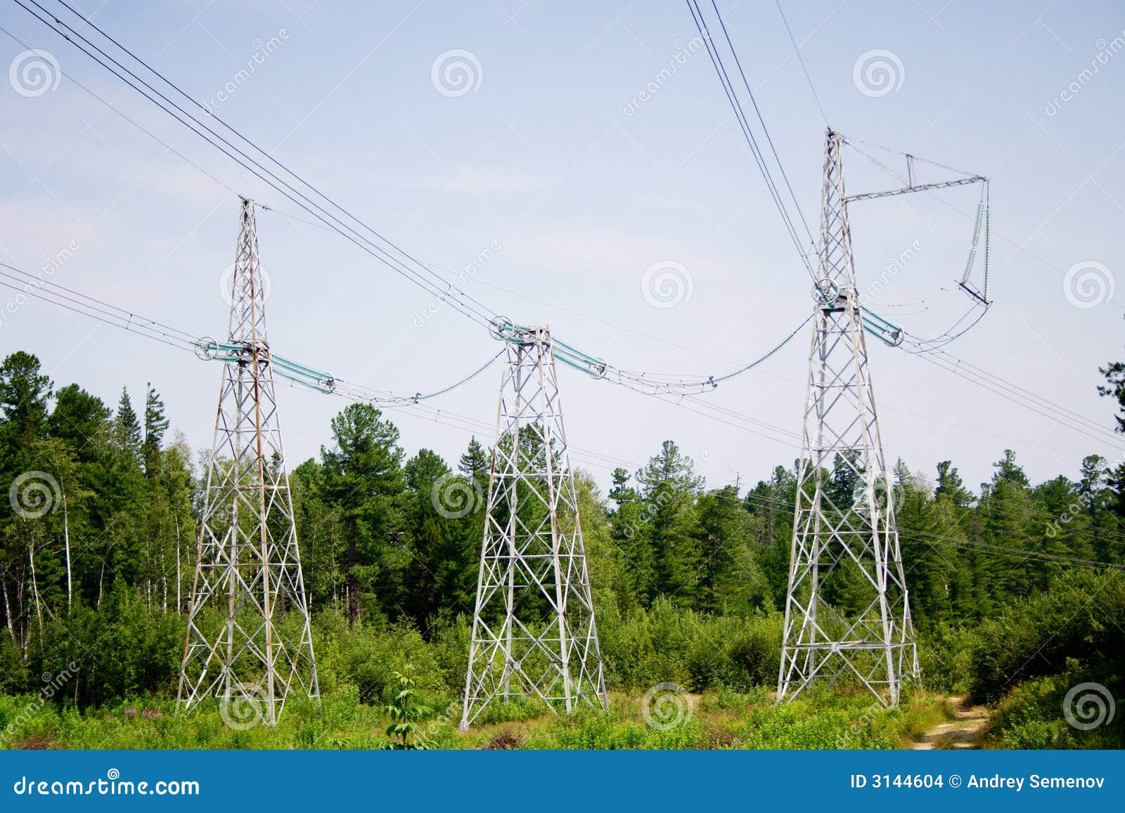 The Power Transmission Line Stock Photo - Image of energy, metallic ...
