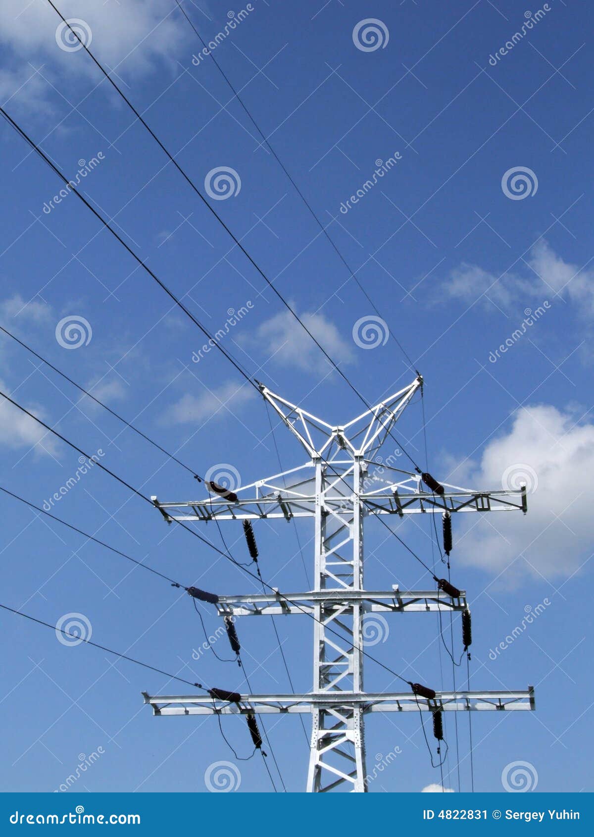Power transmission line stock image. Image of tension - 4822831