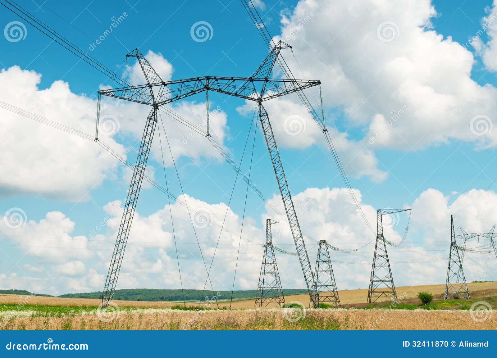 Power transmission line stock photo. Image of line, frame - 32411870