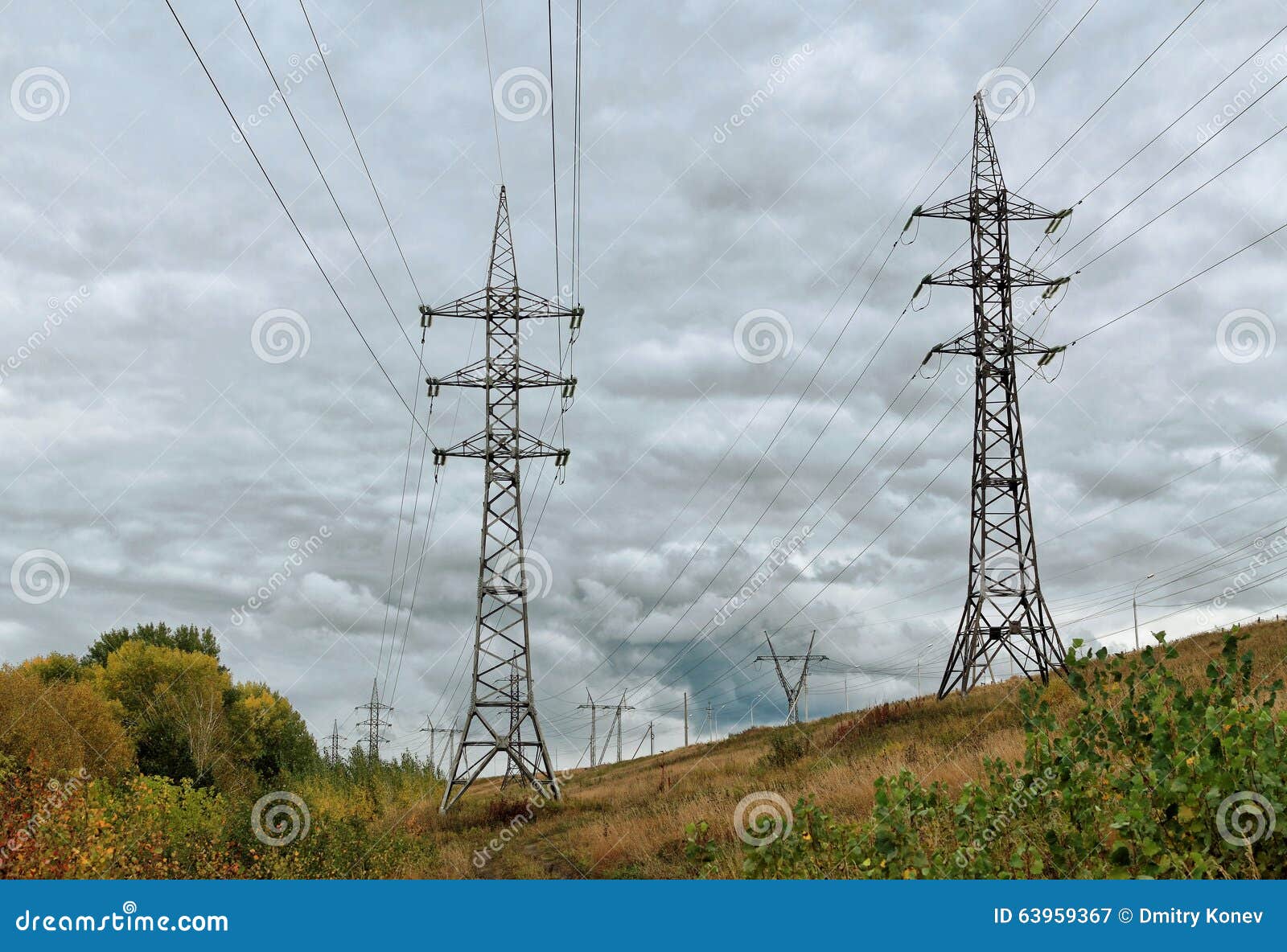 The Power Transmission Line Stock Image - Image of line, protection ...