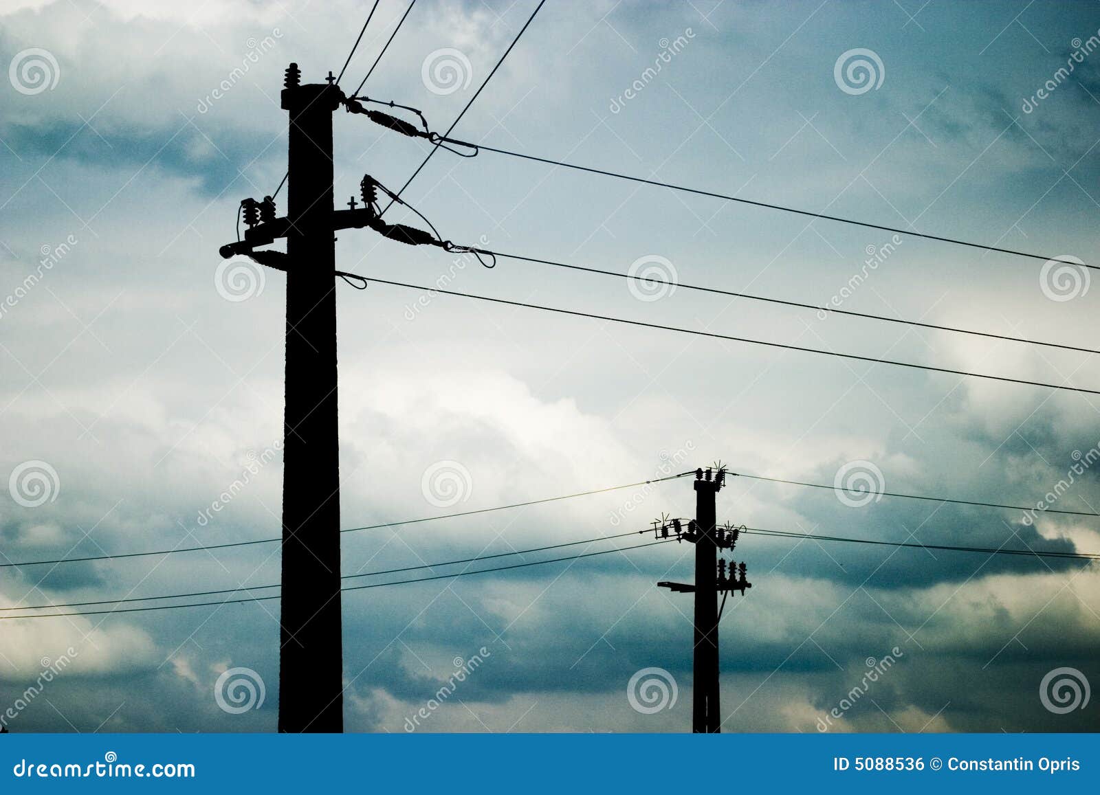 Power transmission lines stock photo. Image of connections - 5088536