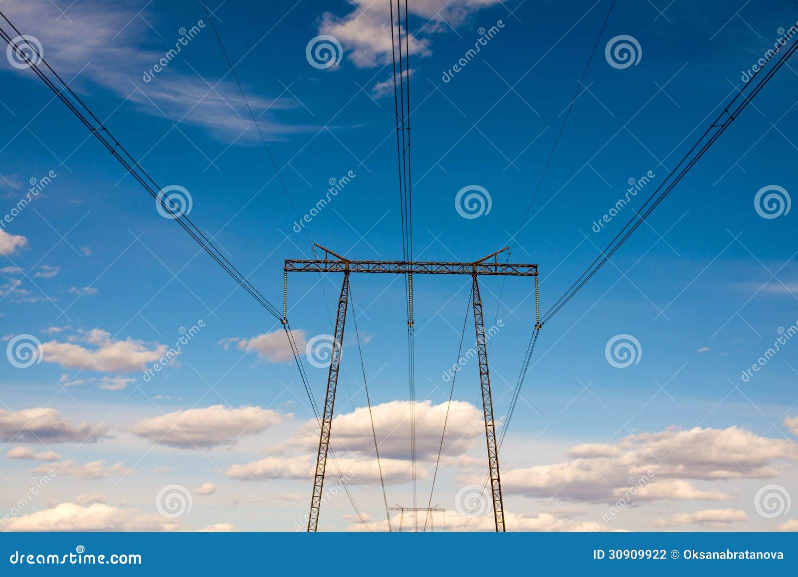 Power transmission lines stock photo. Image of electrical - 30909922