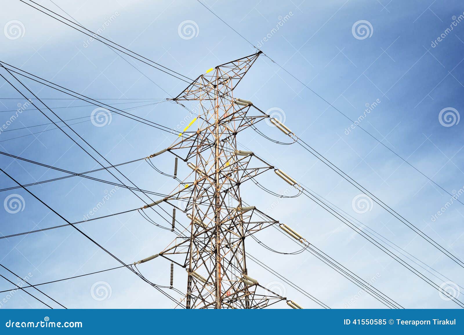 Power transmission lines stock image. Image of supply - 41550585