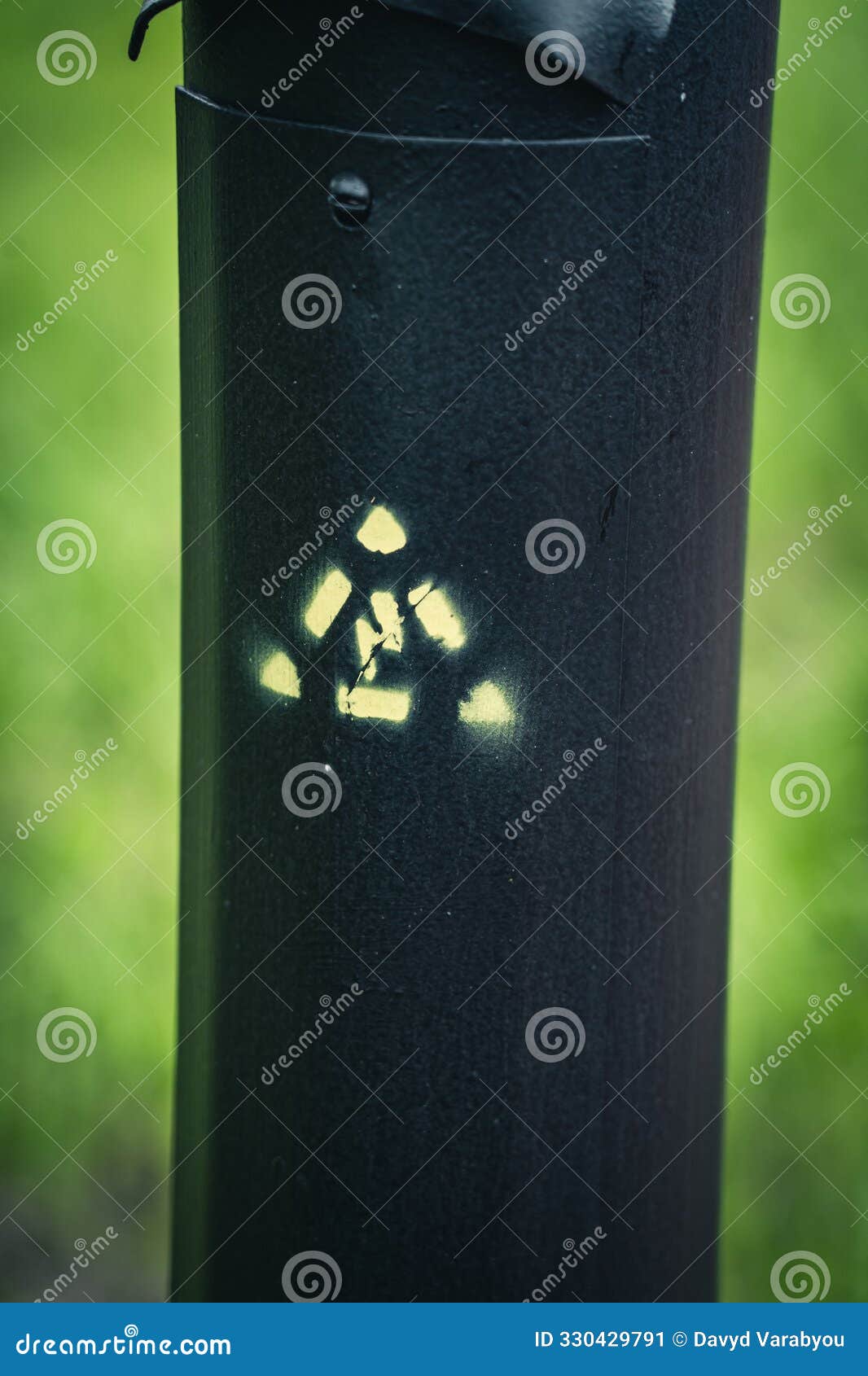 Power Transmission Support, High Voltage Designations on the Support ...