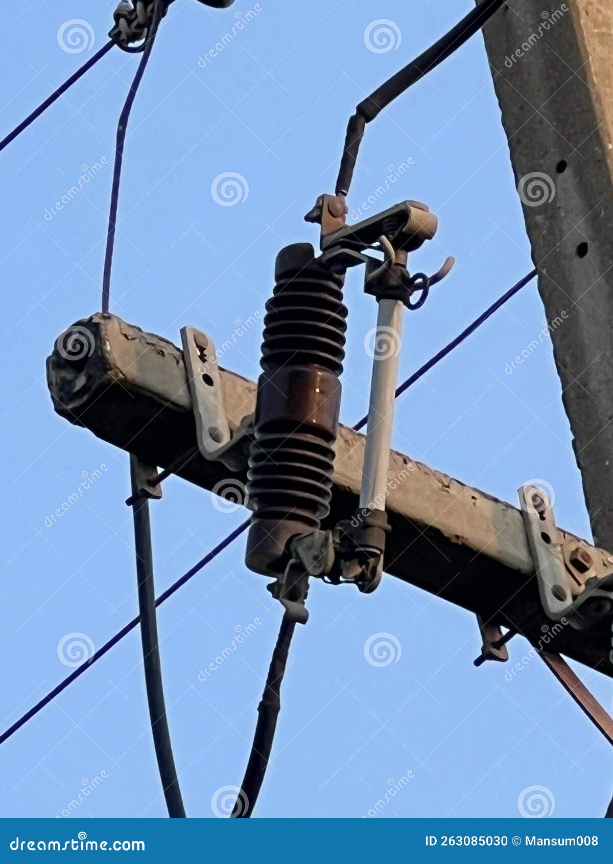 Power Transmission System, Electricity Cables Stock Photo - Image of ...