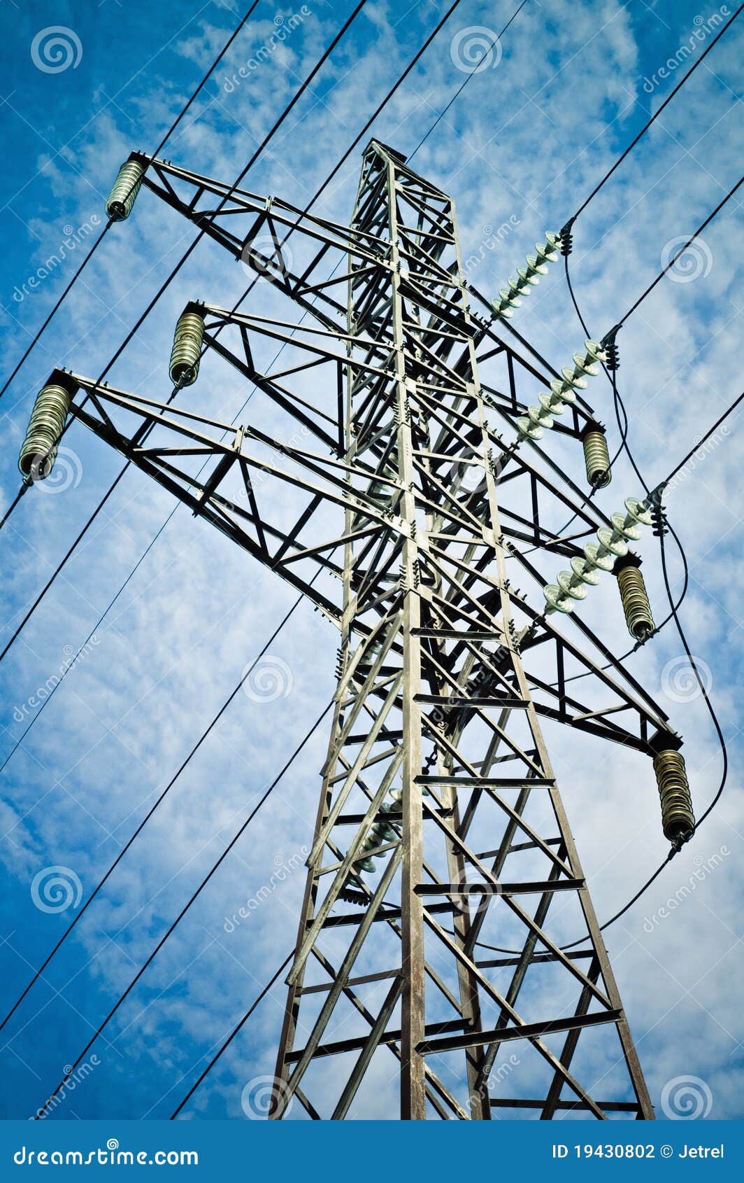 Power transmission tower stock photo. Image of powerlines - 19430802