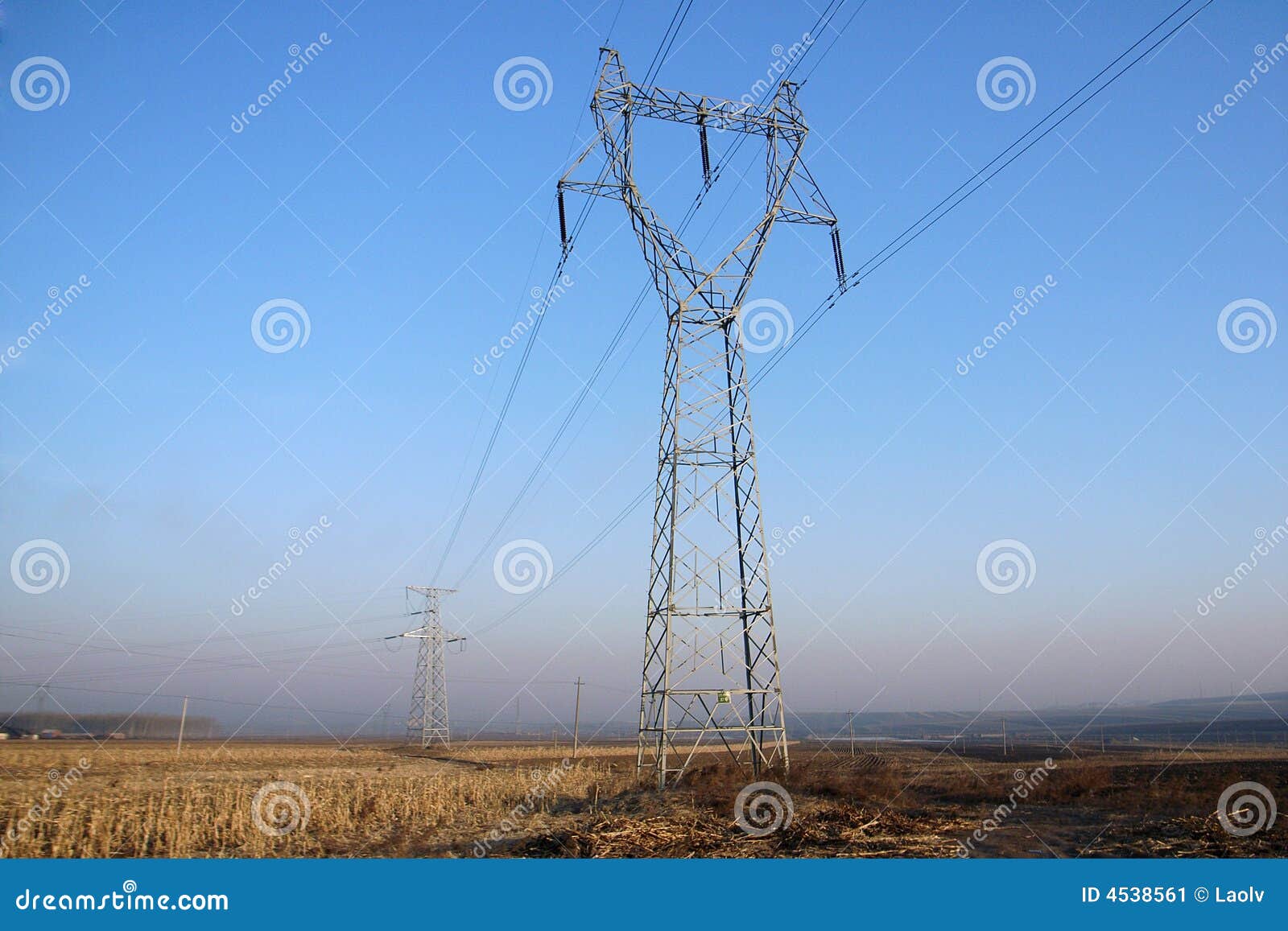Power transmission tower stock image. Image of outdoors - 4538561