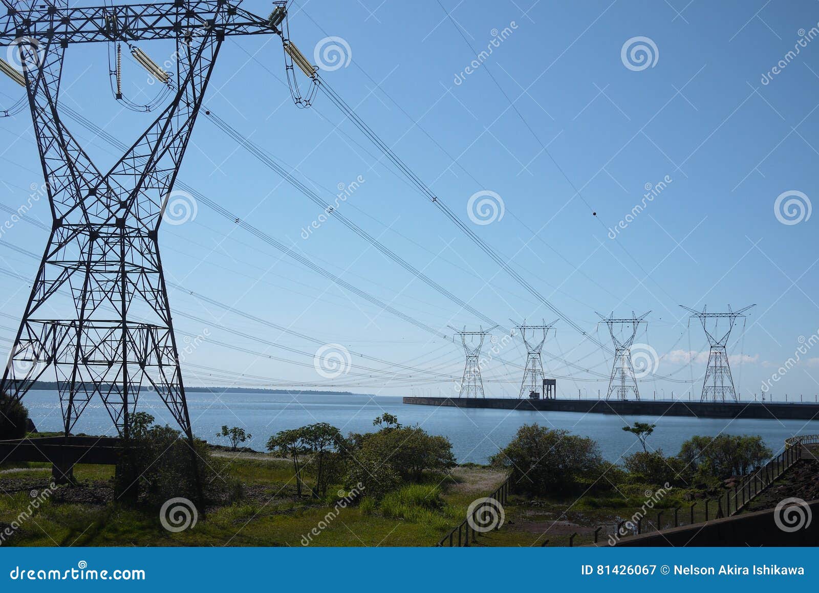 Power transmission tower stock image. Image of substation - 81426067