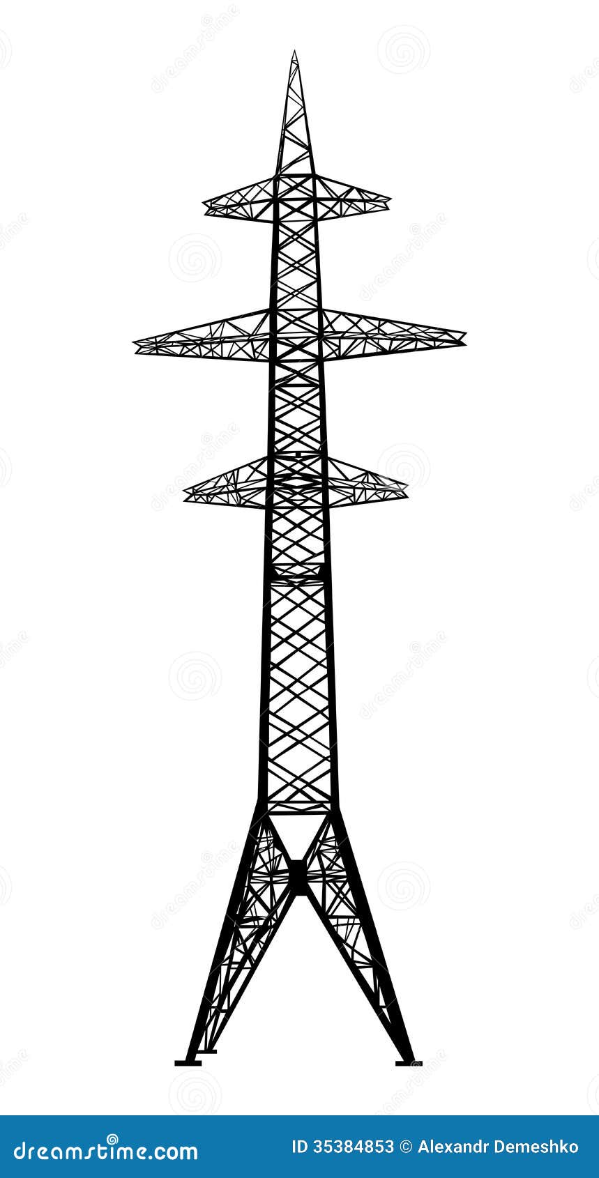 Transmission Tower Cartoon Vector | CartoonDealer.com #20529285