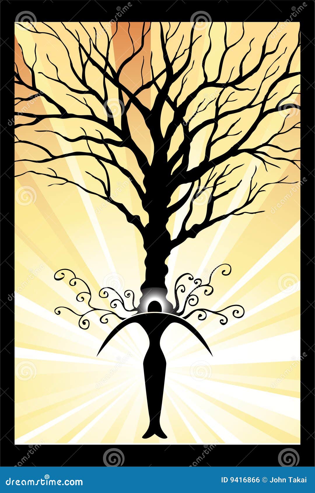 Power Tree stock vector. Illustration of finds, solitary - 9416866