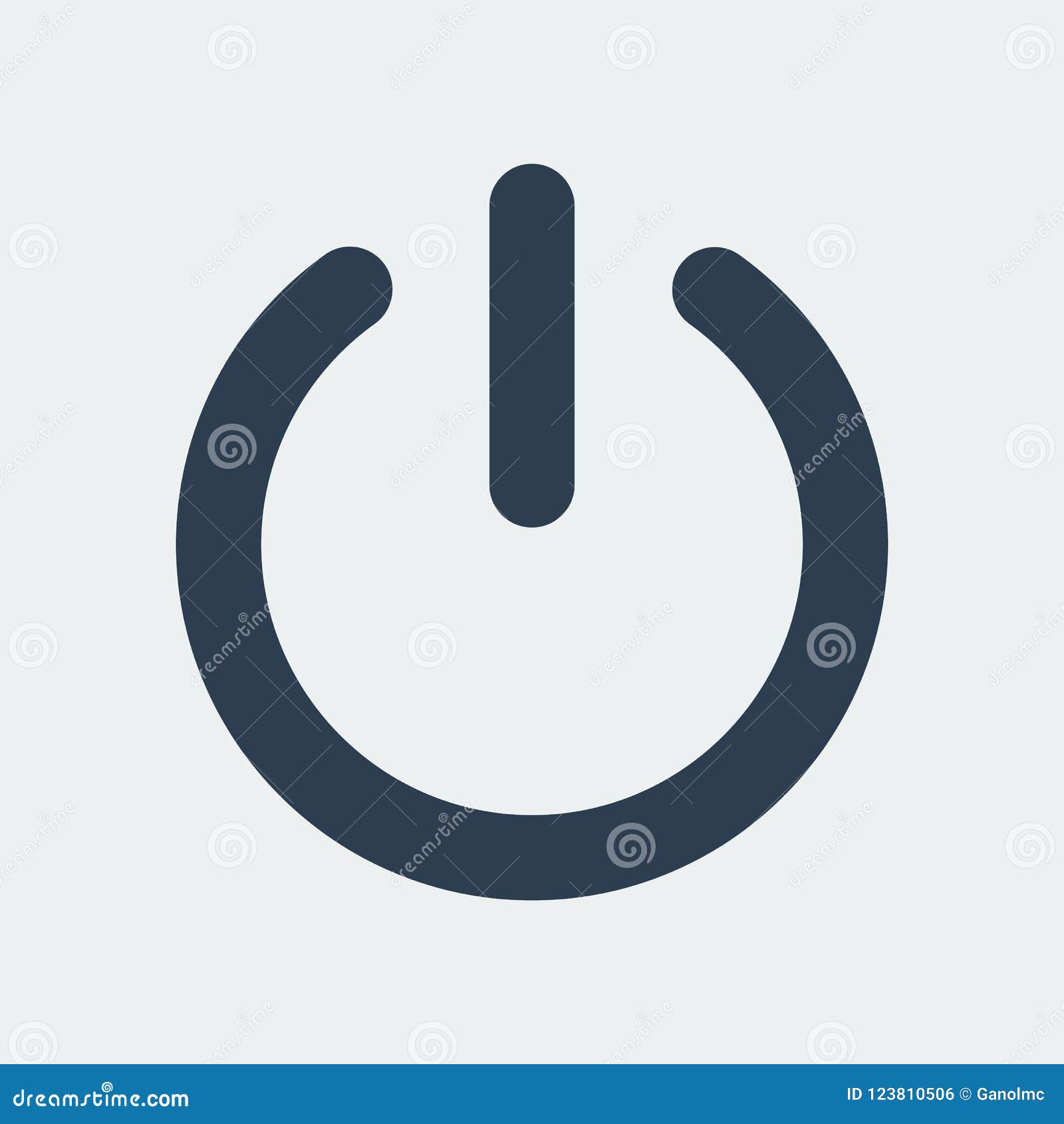 Power Turn Off Icon.Vector Illustration Stock Vector - Illustration of ...