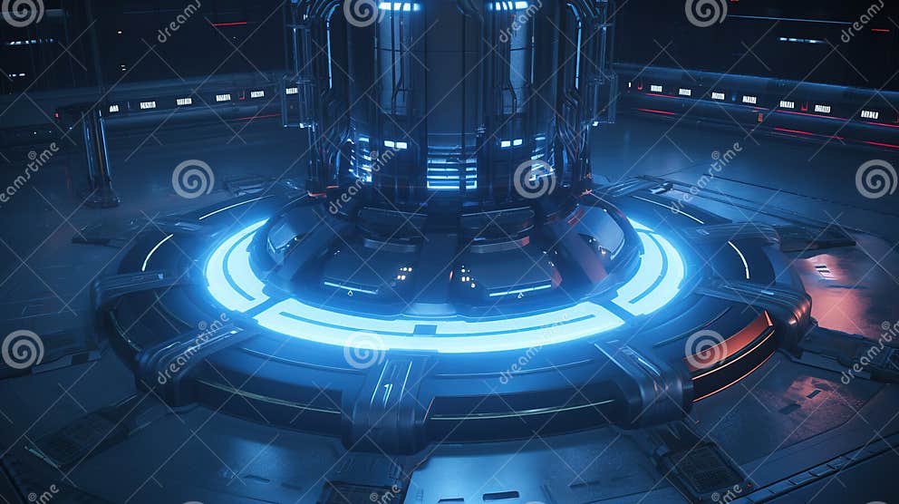 Power Unleashed: Dynamic Blue Glow of an Operating Nuclear Reactor Core ...