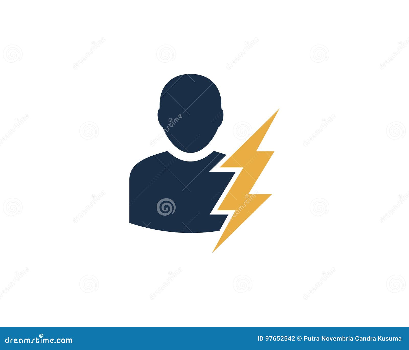 Power User Icon Logo Design Element Stock Vector - Illustration of male ...
