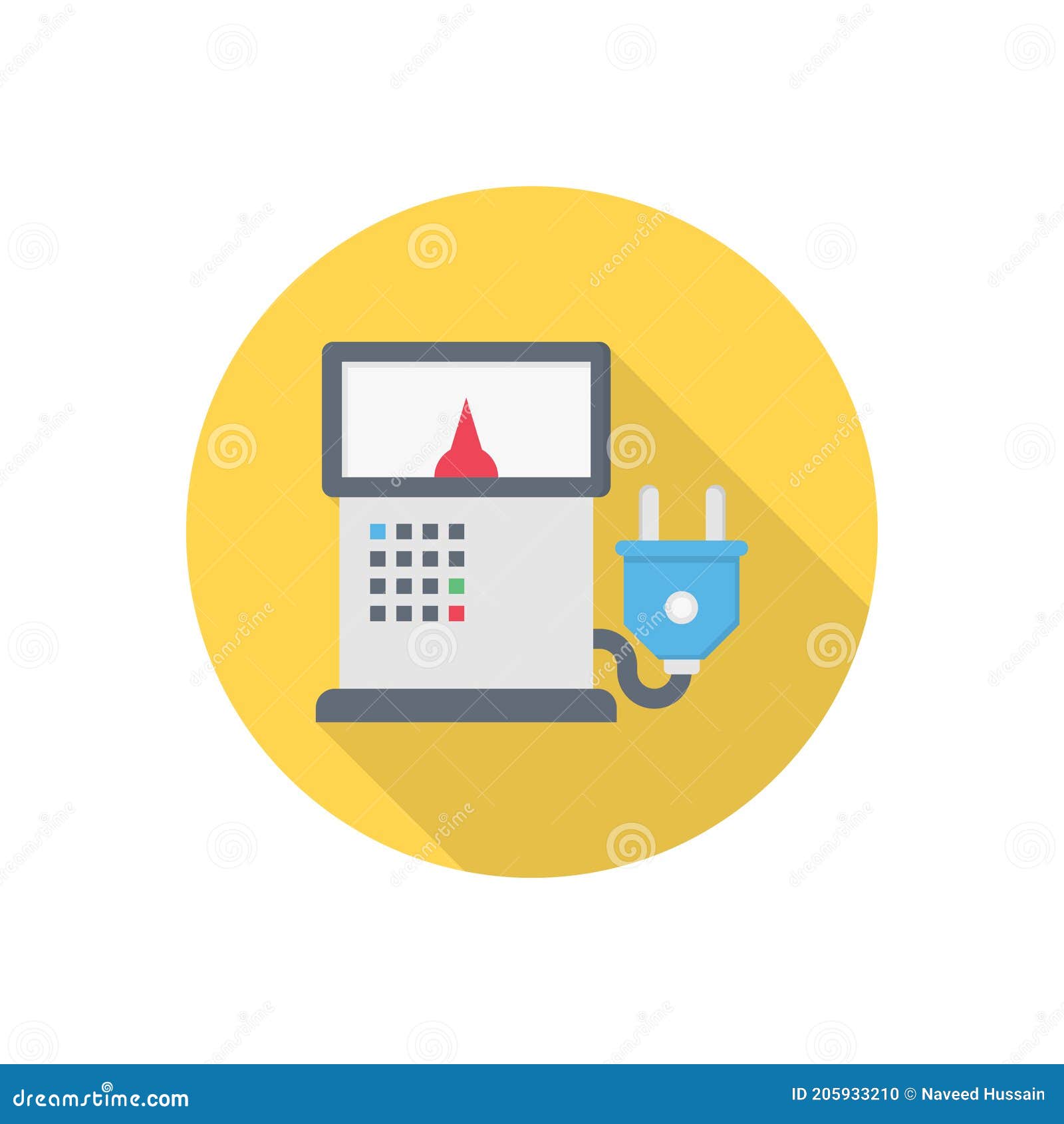 Power Vector Flat Colour Icon Stock Vector - Illustration of pictogram ...