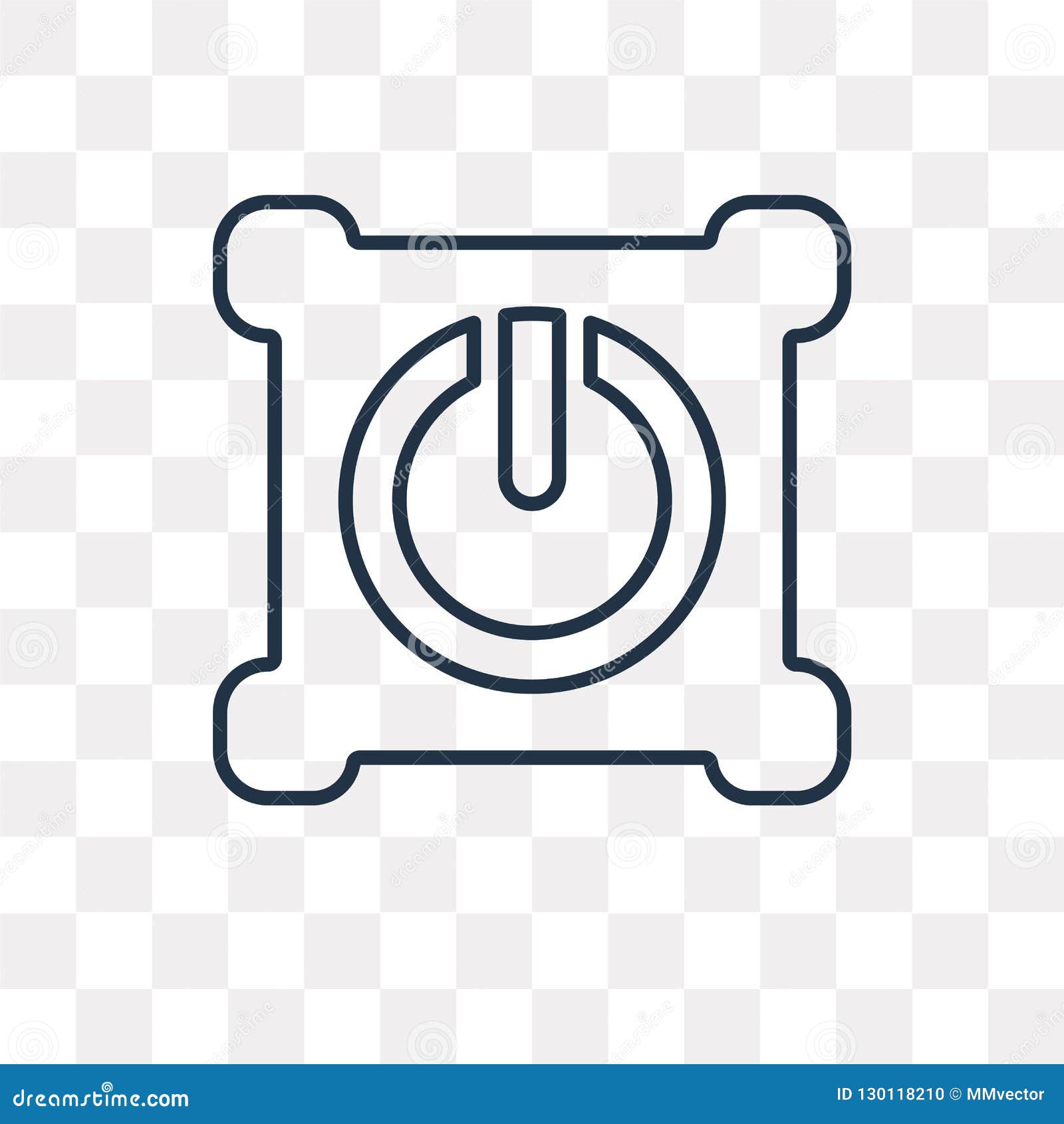 Power Vector Icon Isolated on Transparent Background, Linear Pow Stock ...