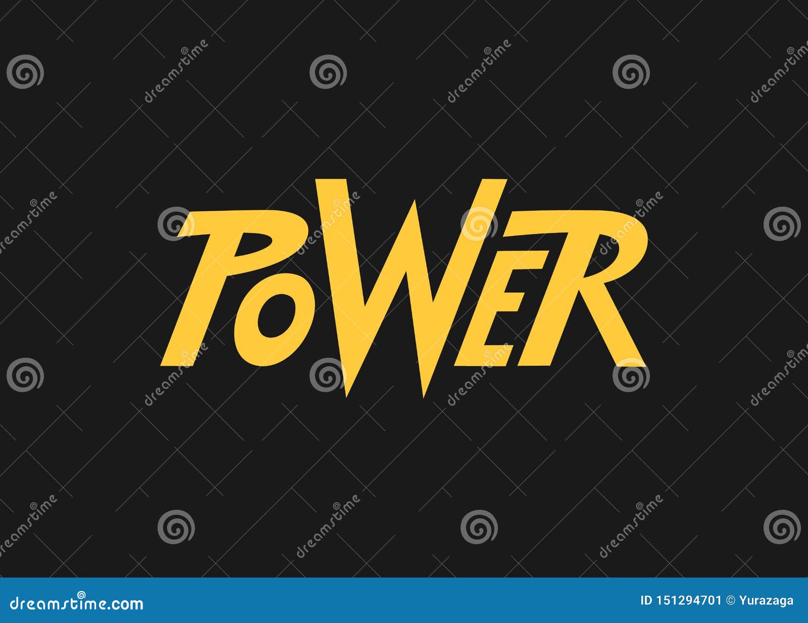 Power vector lettering stock vector. Illustration of signage - 151294701