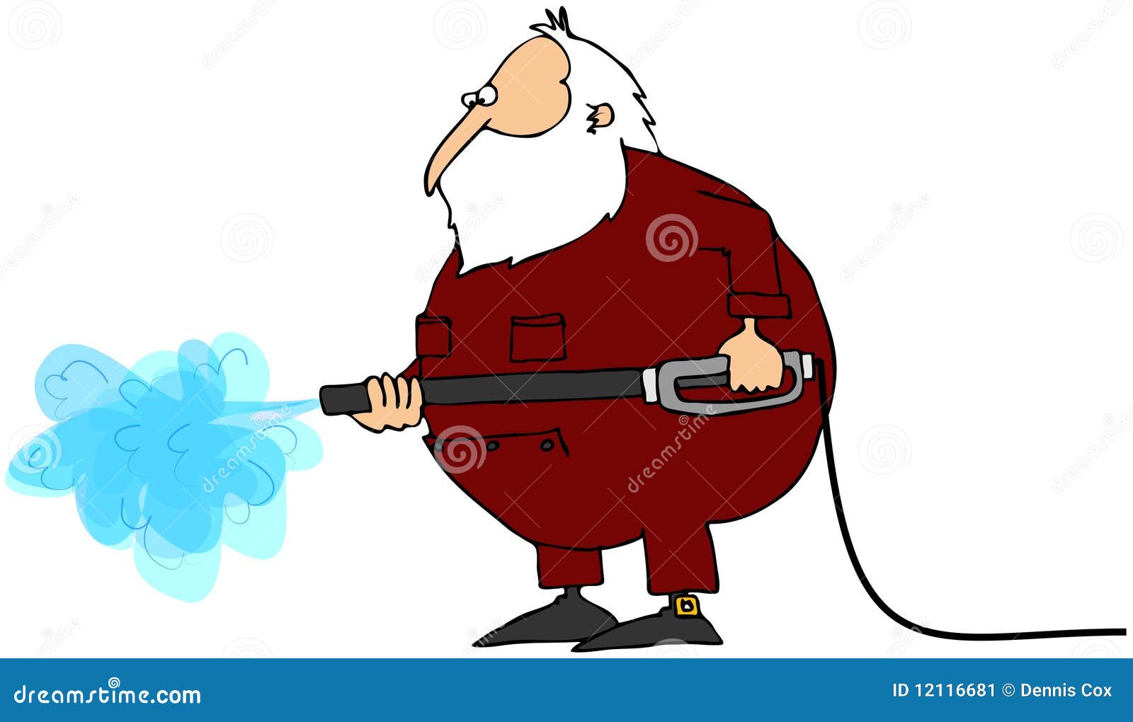 Power Washer Santa stock illustration. Illustration of yule - 12116681