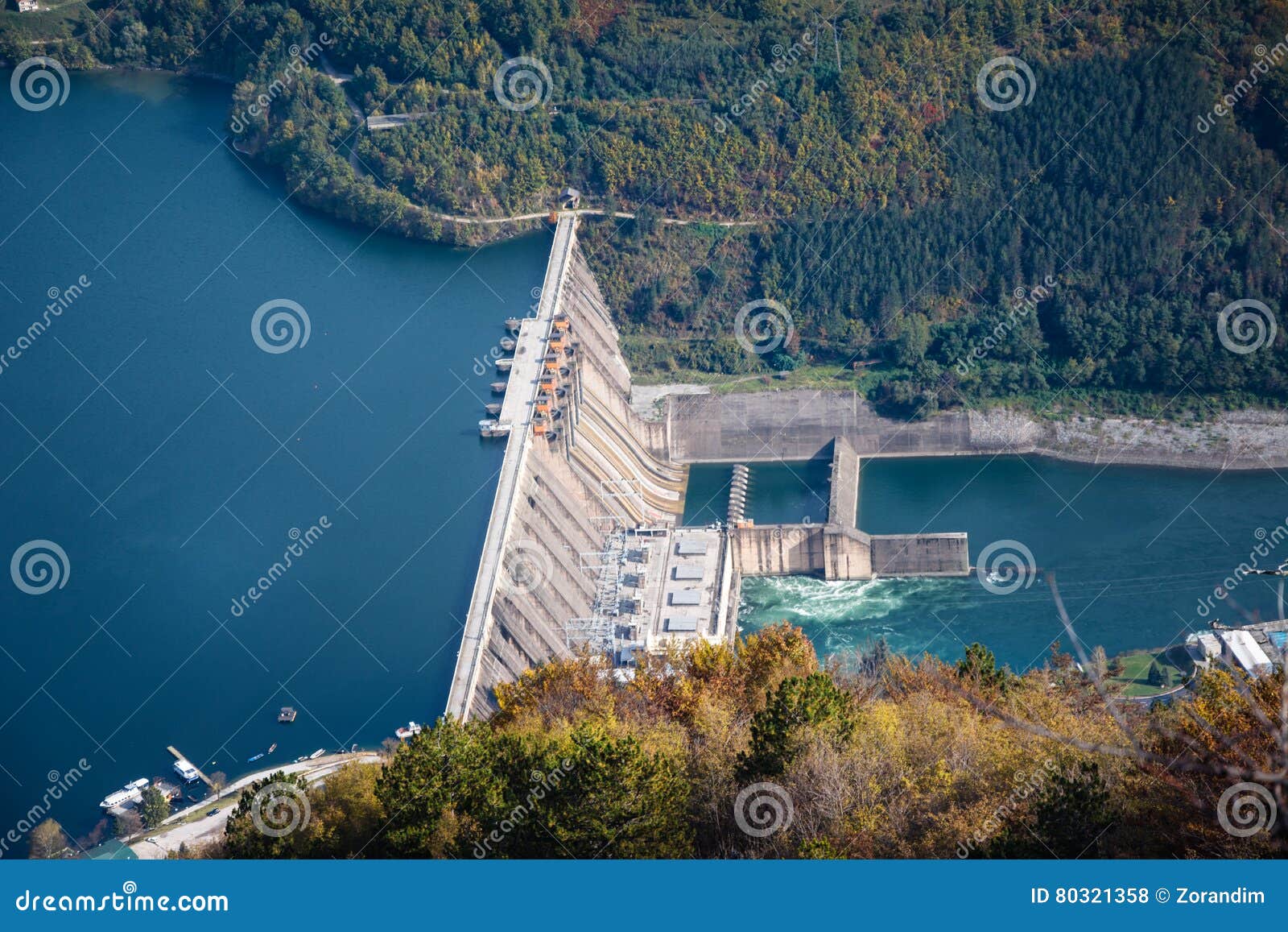 Power of the Water for Hydroelectricity Stock Photo - Image of drina ...