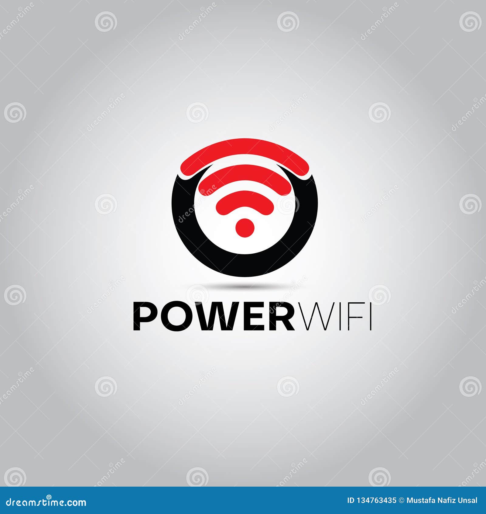 Power Wifi Vector Logo stock vector. Illustration of icon - 134763435