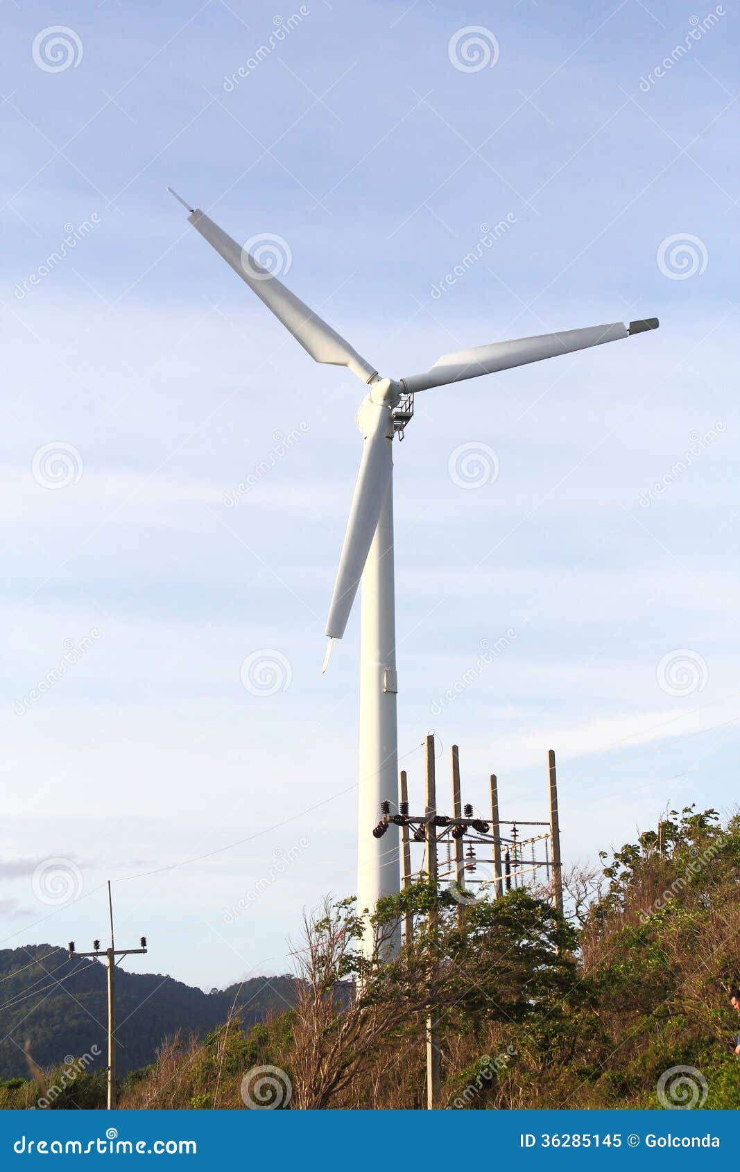 Power wind plant stock image. Image of blue, beach, environmental ...