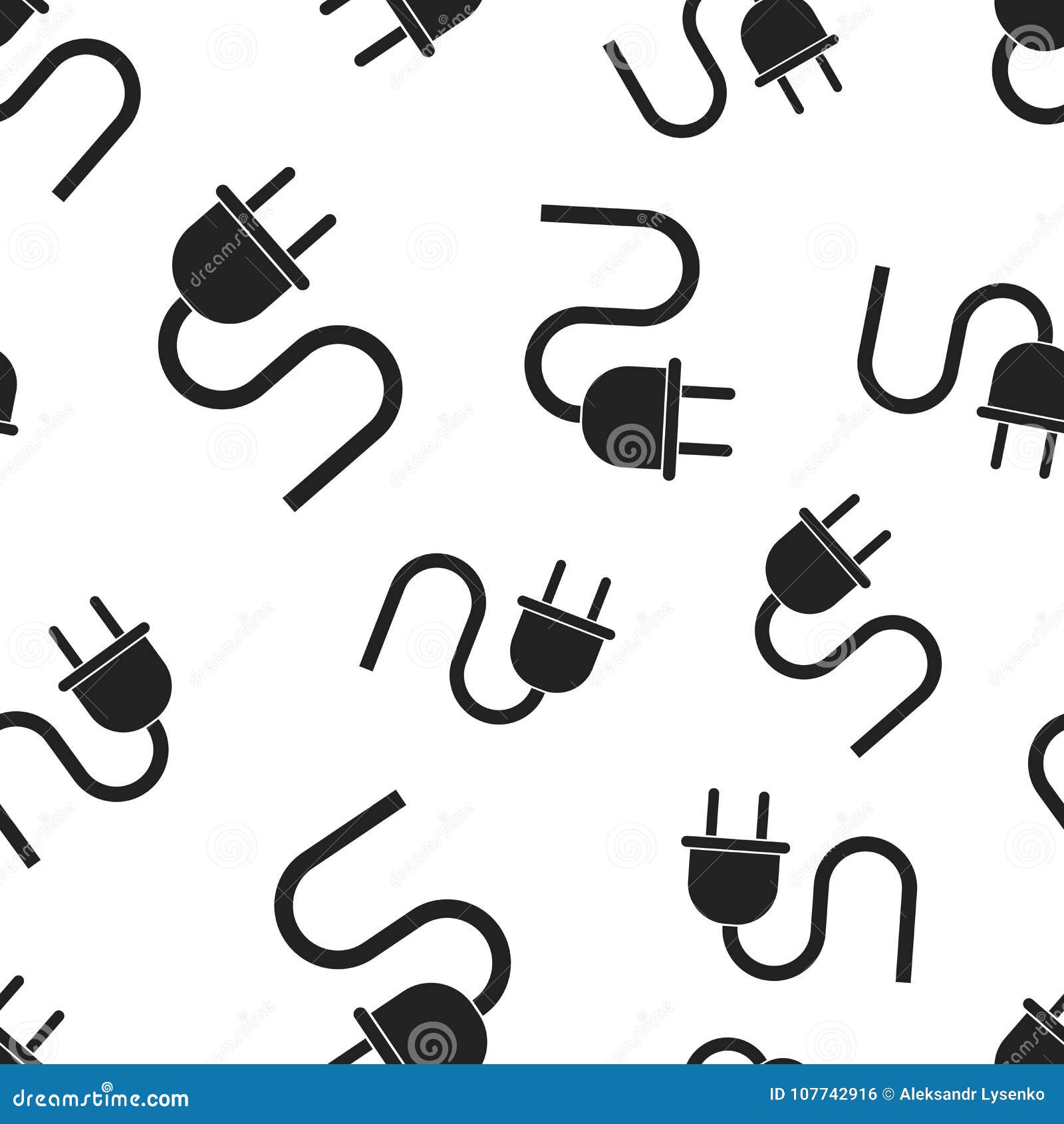 Power Wire Cable Seamless Pattern Background. Business Flat Vector ...