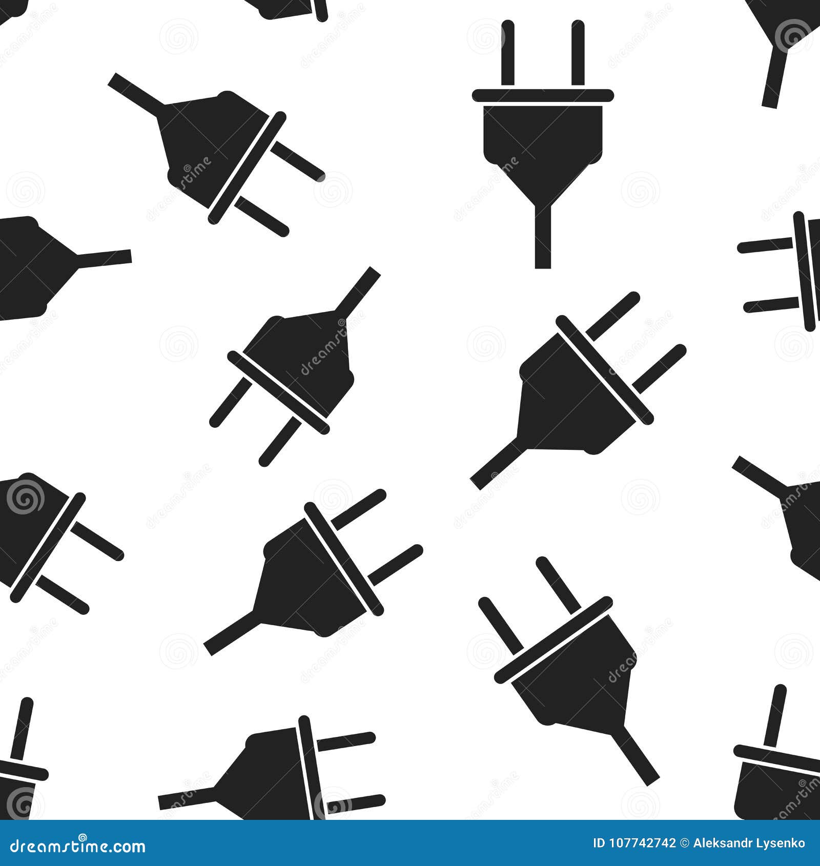 Power Wire Cable Seamless Pattern Background. Business Flat Vector ...