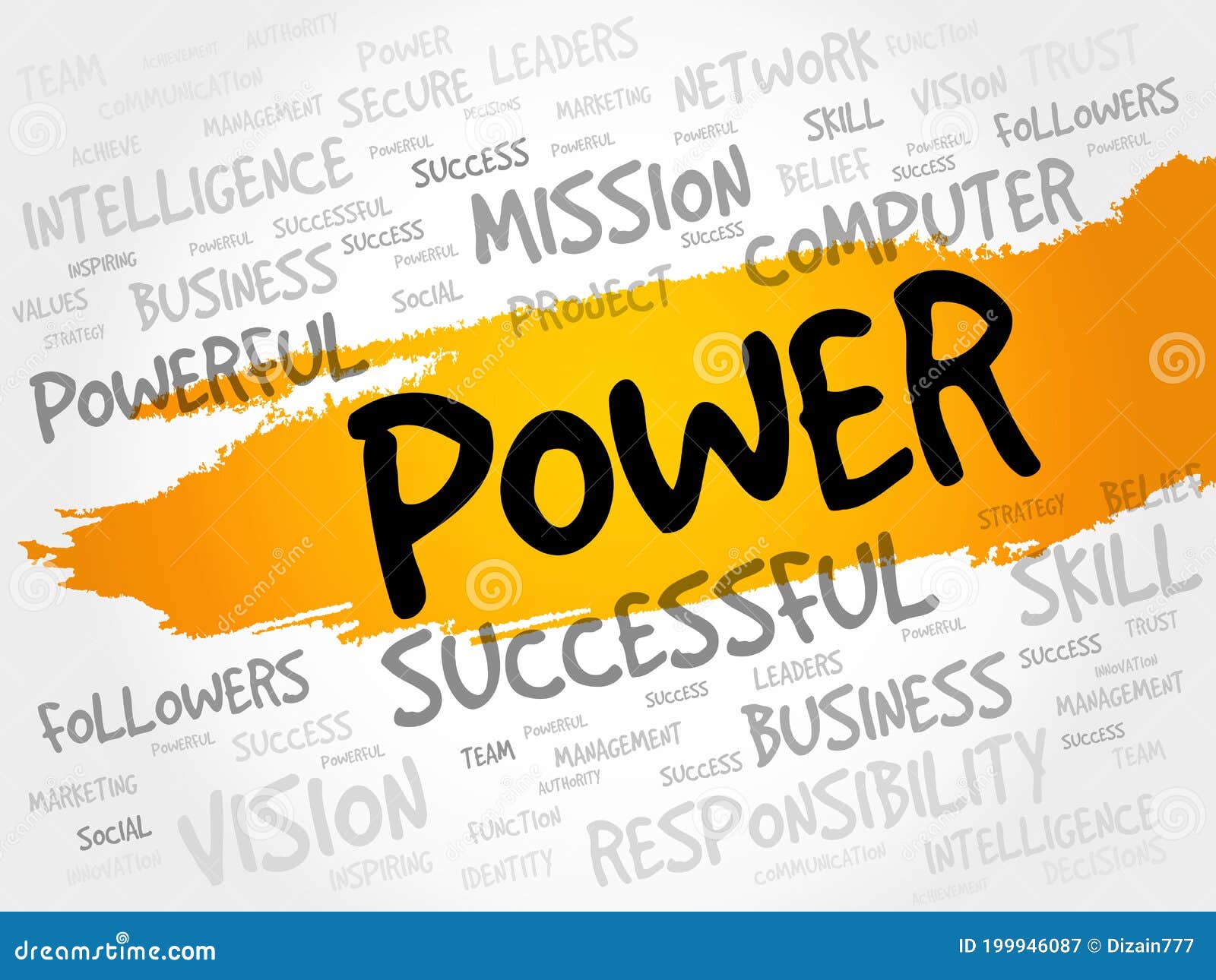 POWER word cloud stock illustration. Illustration of brainstorm - 199946087