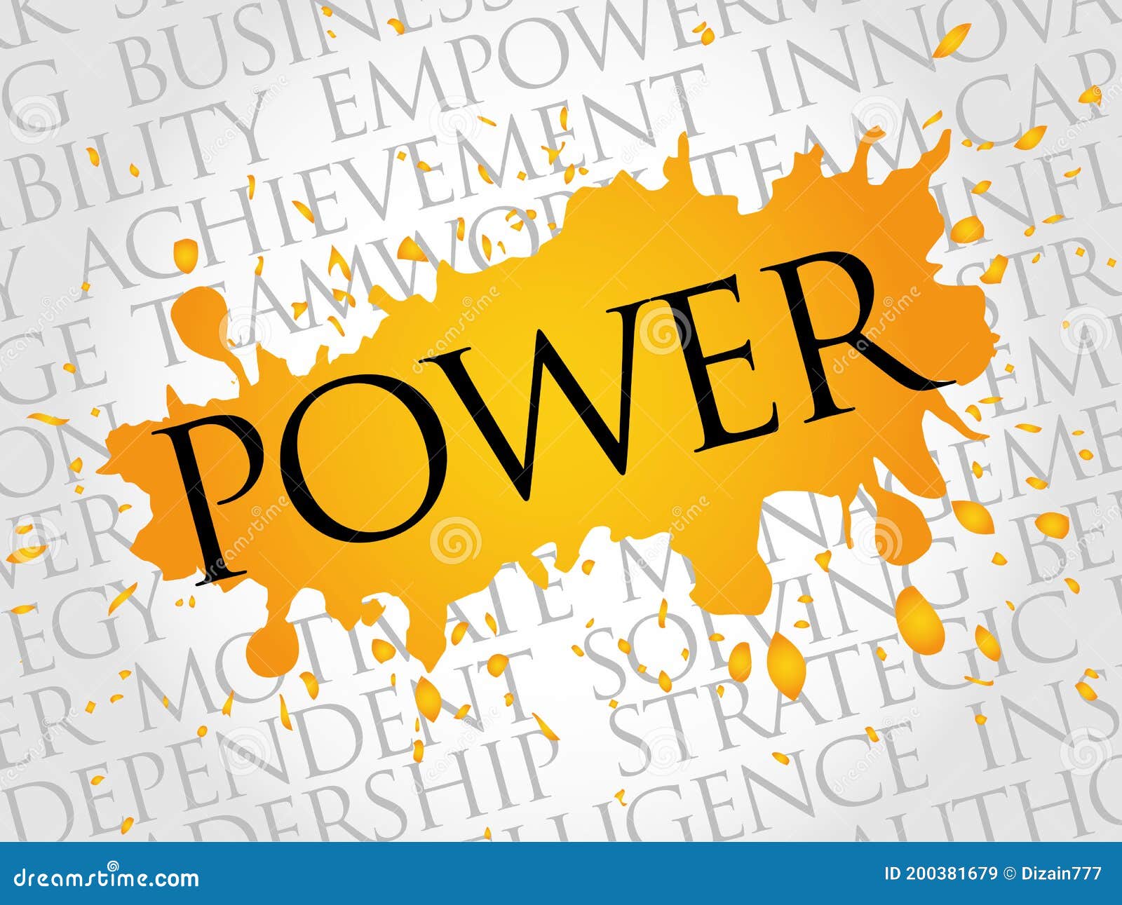POWER word cloud stock illustration. Illustration of engineering ...