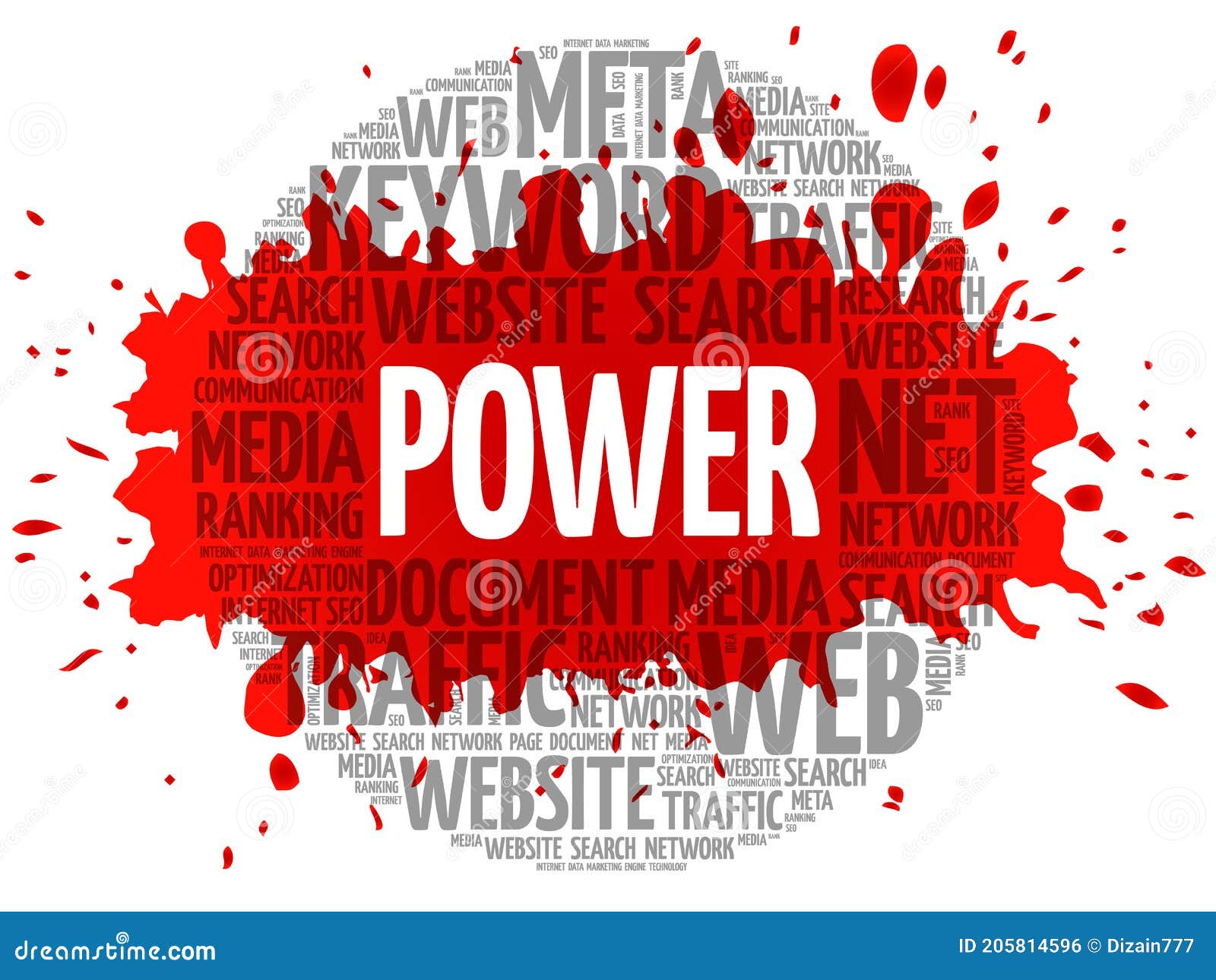 POWER word cloud stock illustration. Illustration of innovative - 205814596