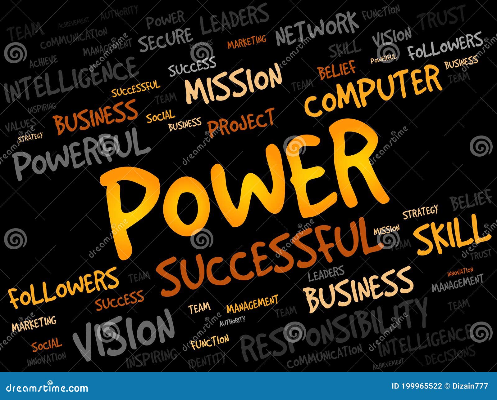 POWER word cloud stock illustration. Illustration of choosing - 199965522