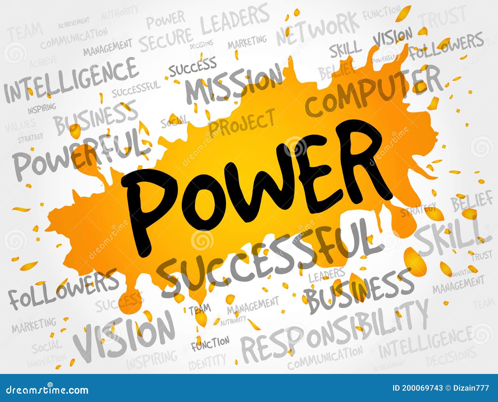 POWER word cloud stock illustration. Illustration of energy - 200069743