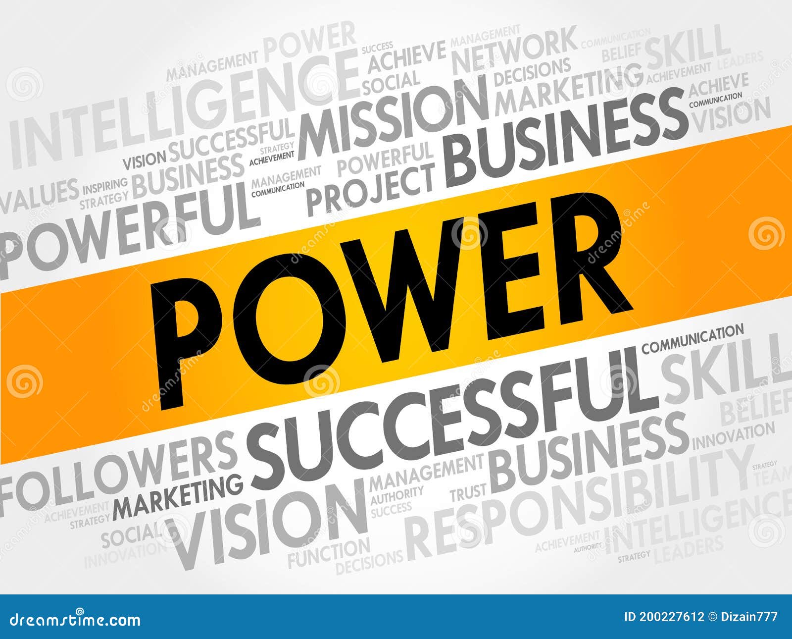 POWER word cloud stock illustration. Illustration of motivation - 200227612