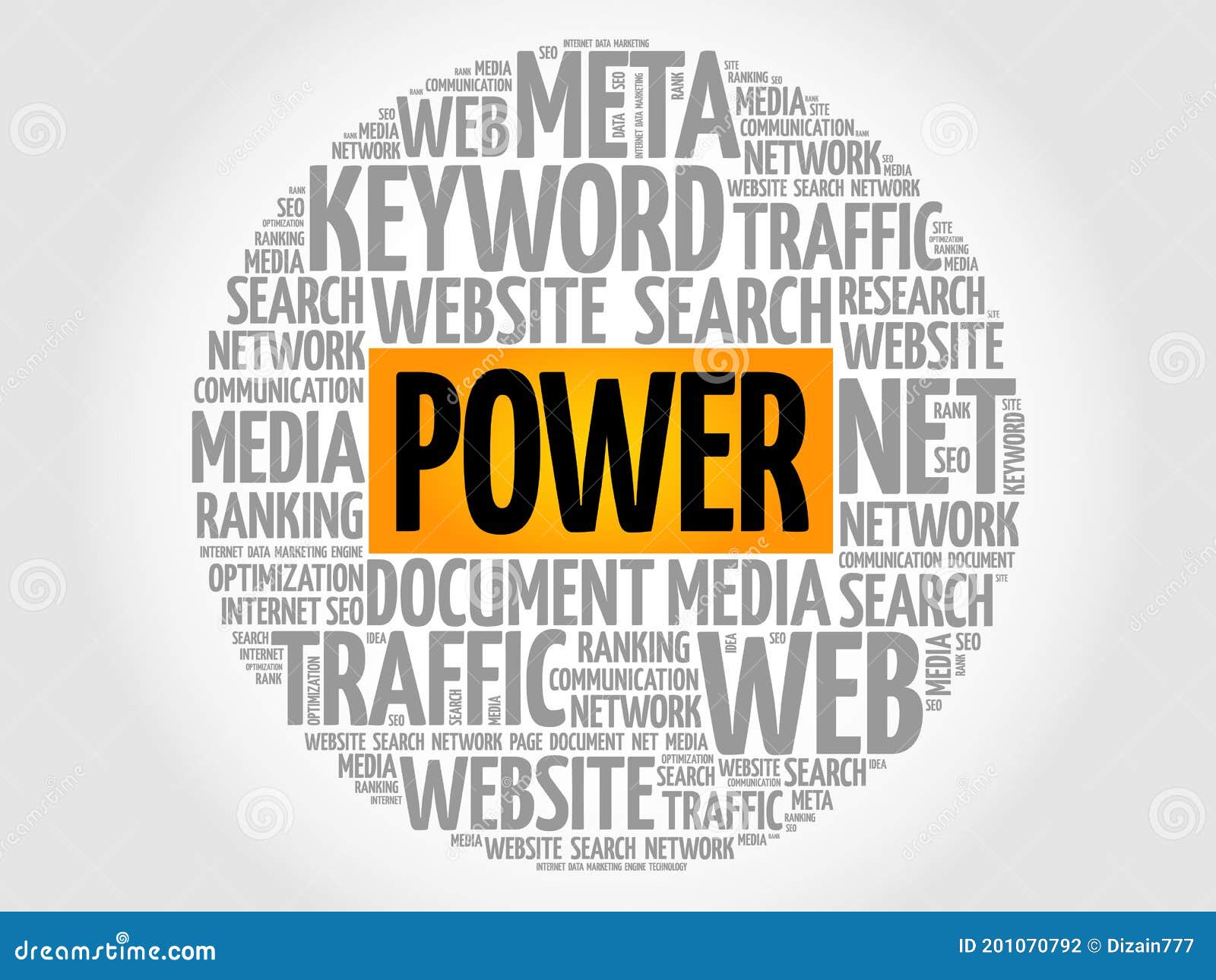 POWER word cloud collage stock illustration. Illustration of efficient ...