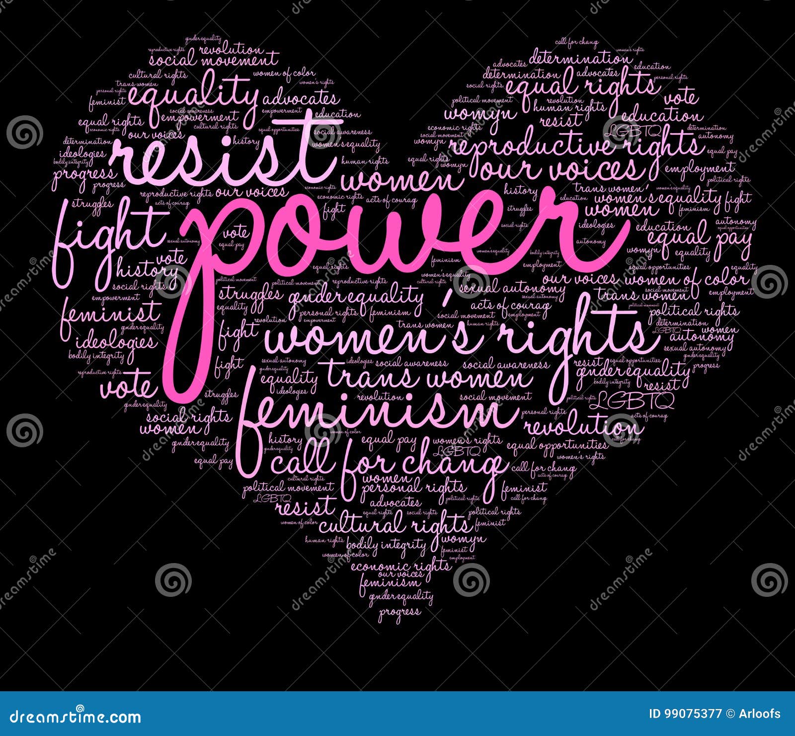 Power Word Cloud stock vector. Illustration of personal - 99075377