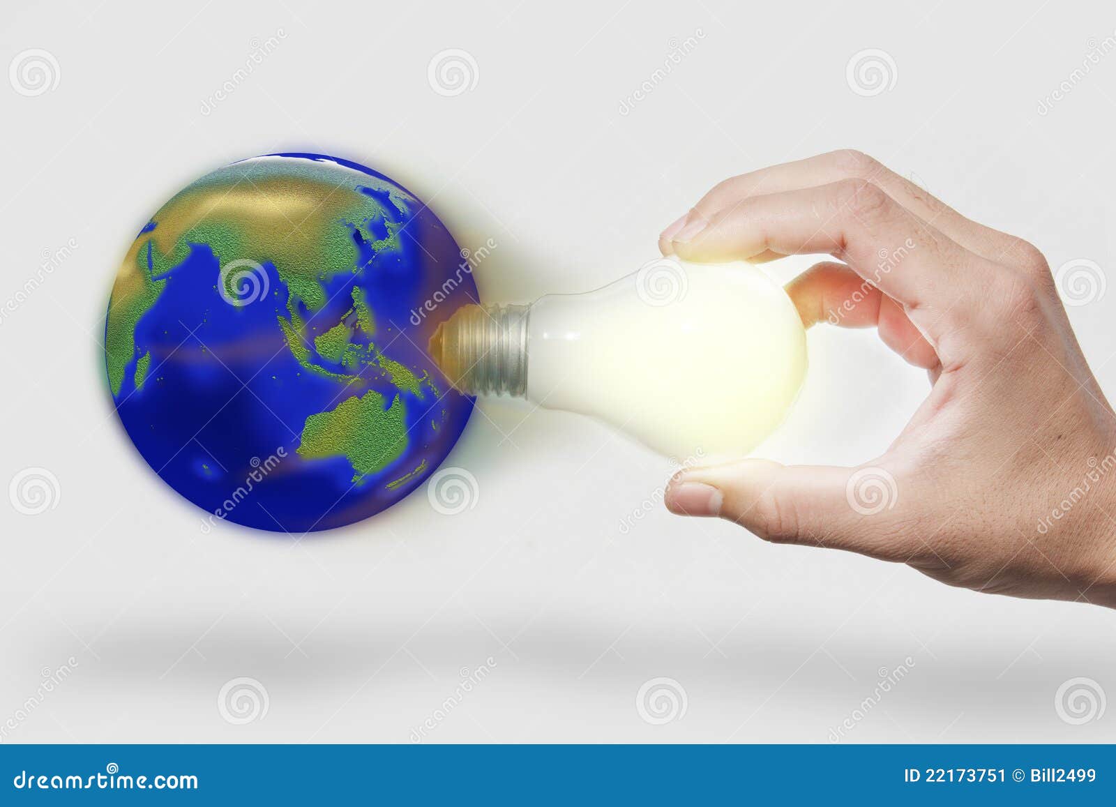 Power the world stock image. Image of finger, blue, imagination - 22173751