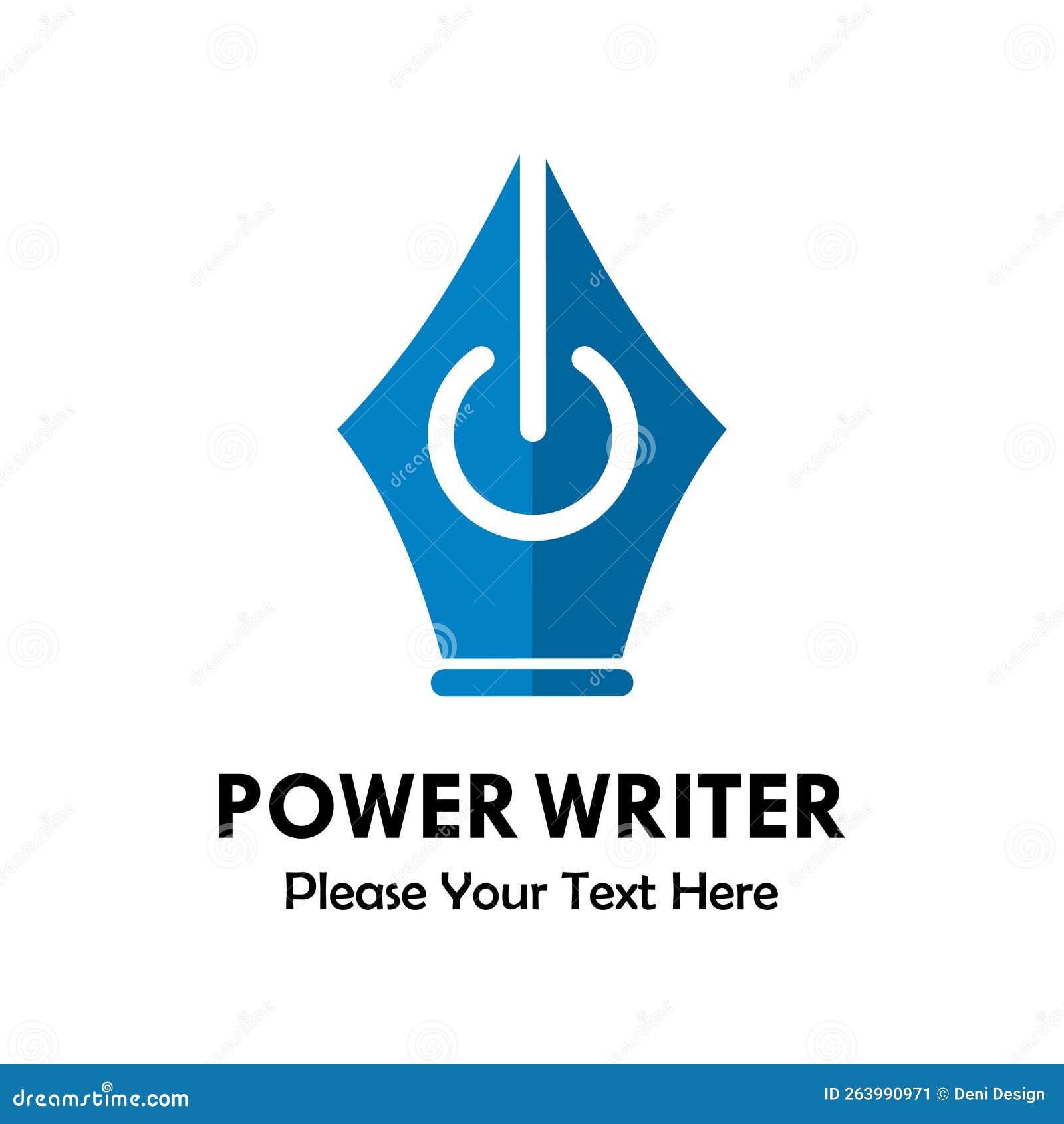 Power writer logo stock vector. Illustration of banner - 263990971