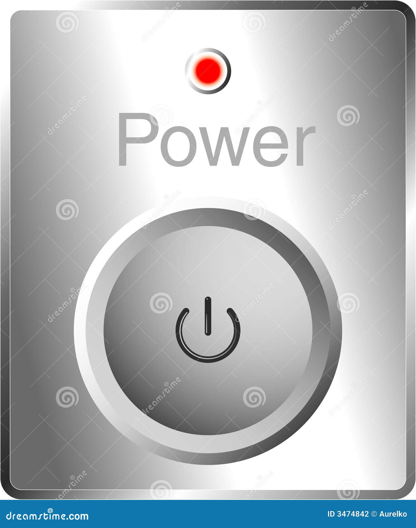 Powerbutton stock vector. Illustration of electronic, connect - 3474842