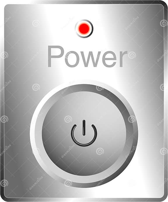 Powerbutton stock vector. Illustration of electronic, connect - 3474842