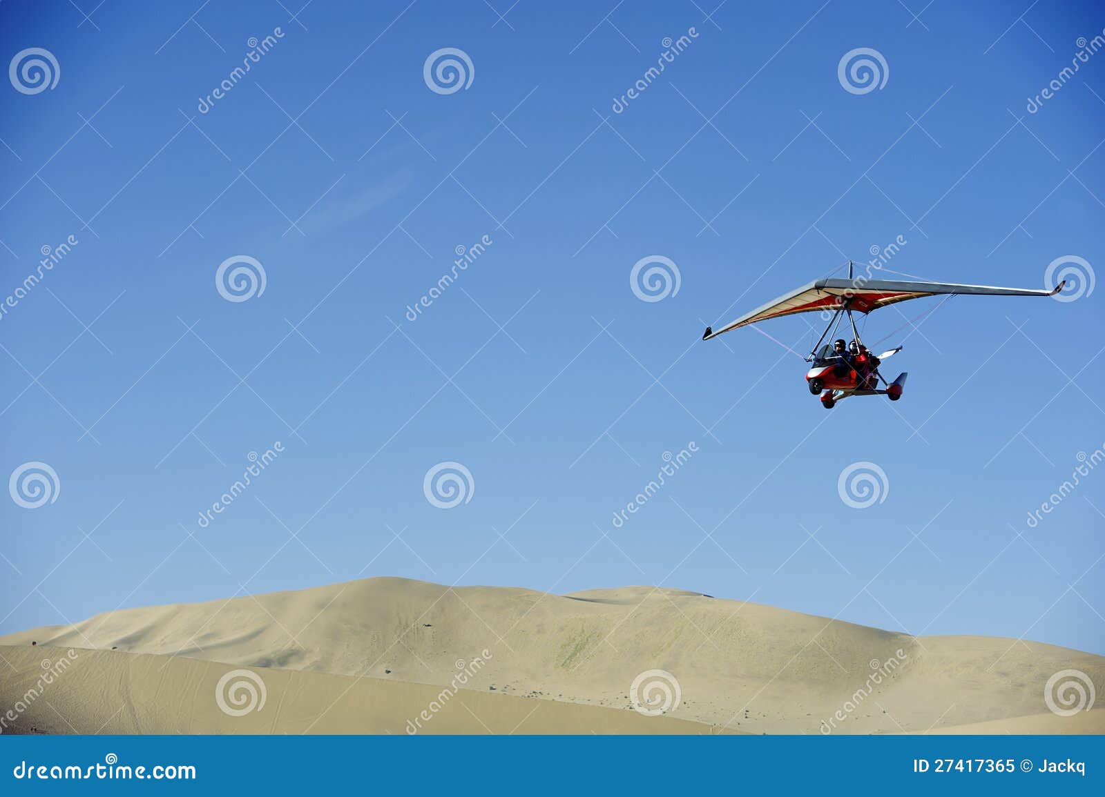 Powered Glider Flying Above the Desert Stock Image - Image of exciting ...