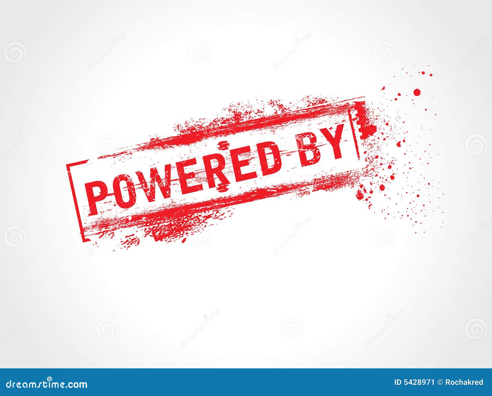 Powered by Grunge Text stock vector. Illustration of print - 5428971