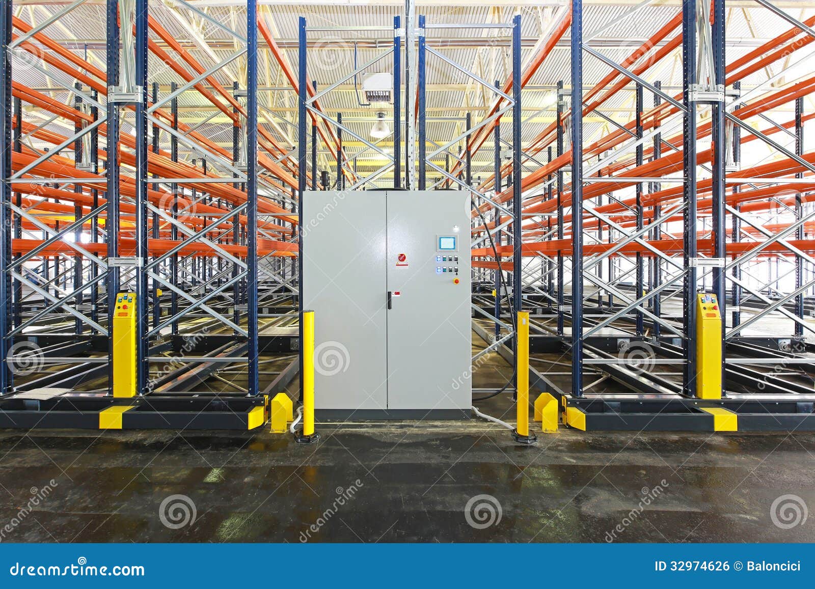 Powered mobile shelving stock photo. Image of shelves - 32974626