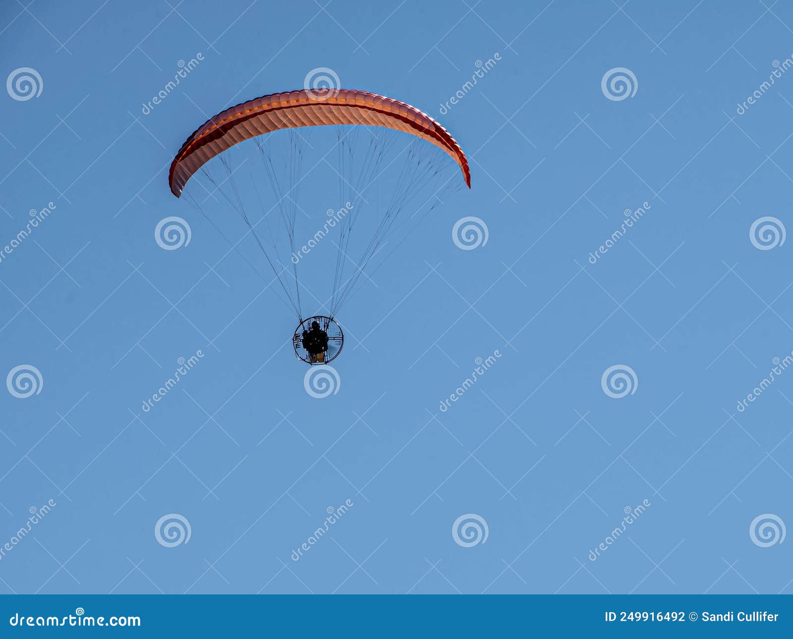 Designs of a Powered Parachute Flying Overhead Stock Photo - Image of ...